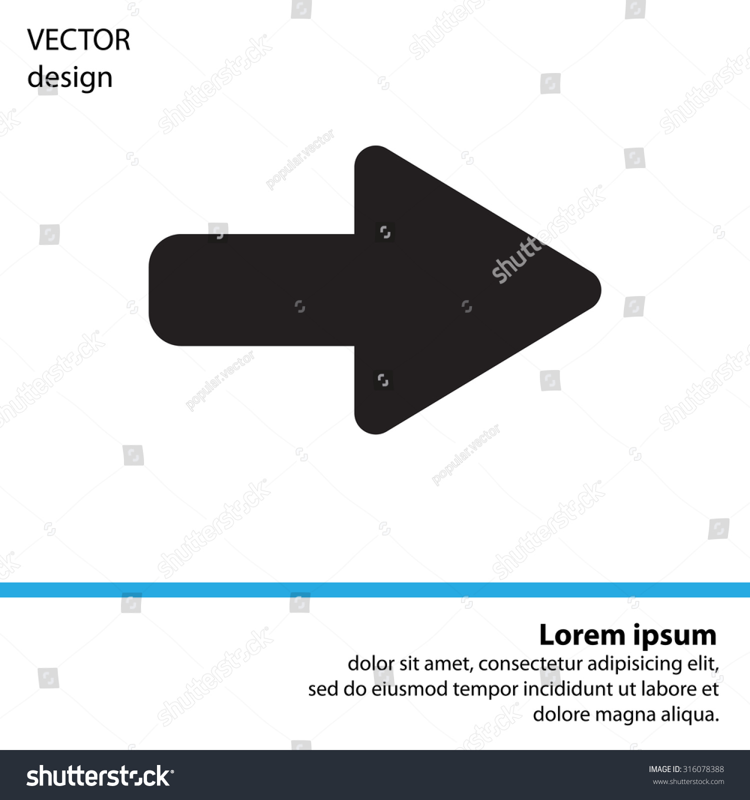 Right Arrow Symbol Icon Stock Vector (Royalty Free) 316078388 ...