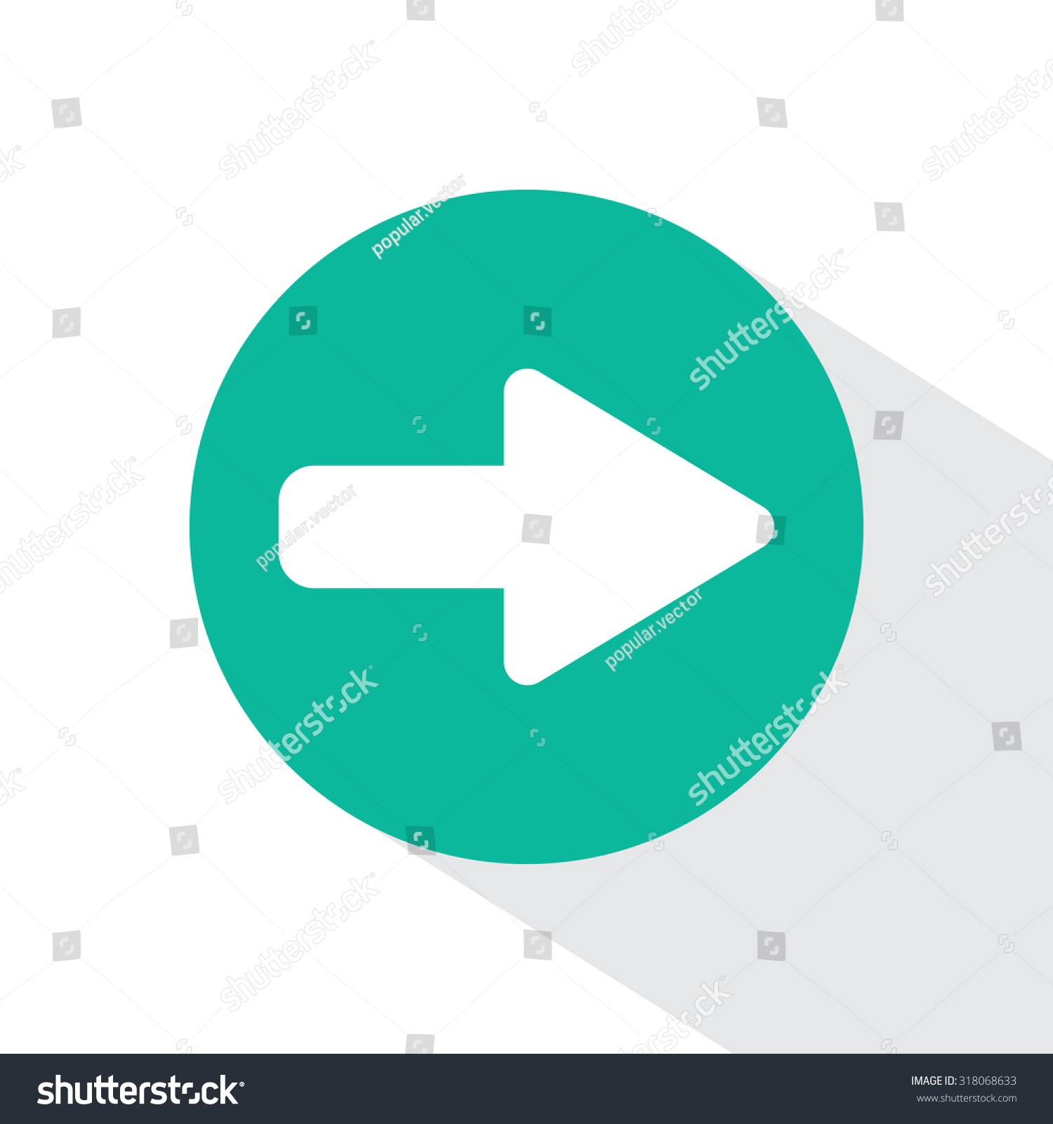 Right Arrow Symbol Icon Stock Vector (Royalty Free) 318068633 ...