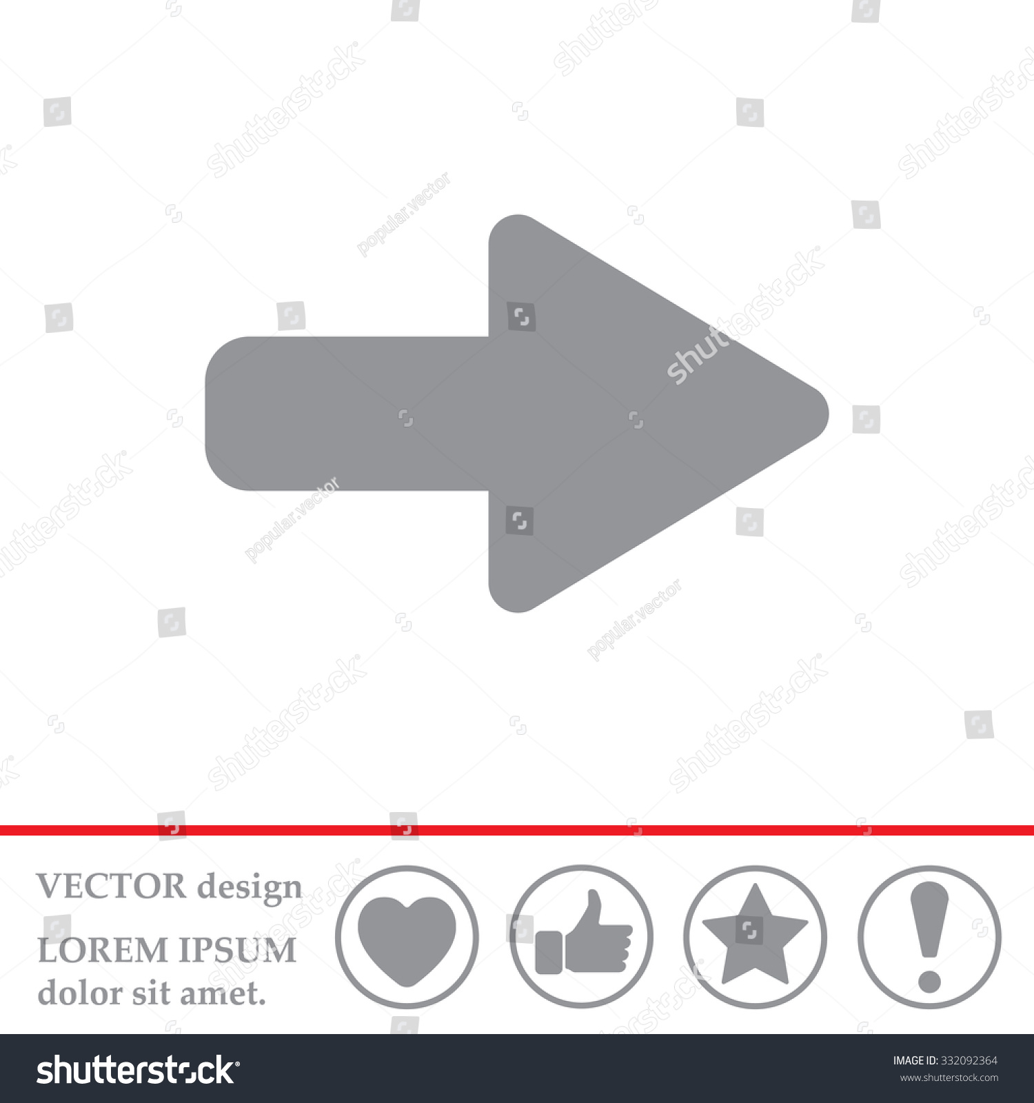 Right Arrow Symbol Icon: เวกเตอร์สต็อก (ปลอดค่าลิขสิทธิ์) 332092364 ...