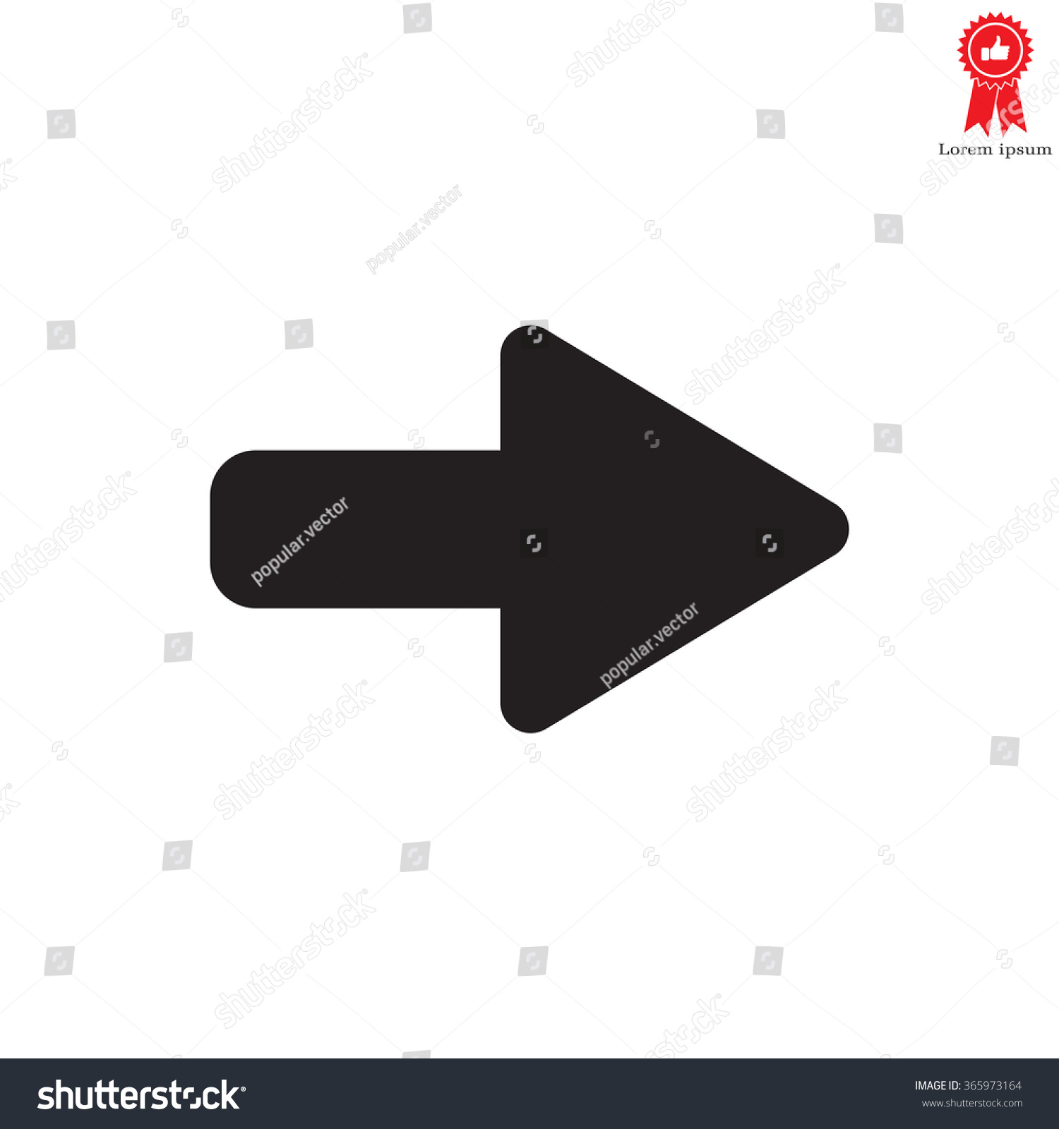 Right Arrow Symbol Icon 스톡 벡터(로열티 프리) 365973164 | Shutterstock
