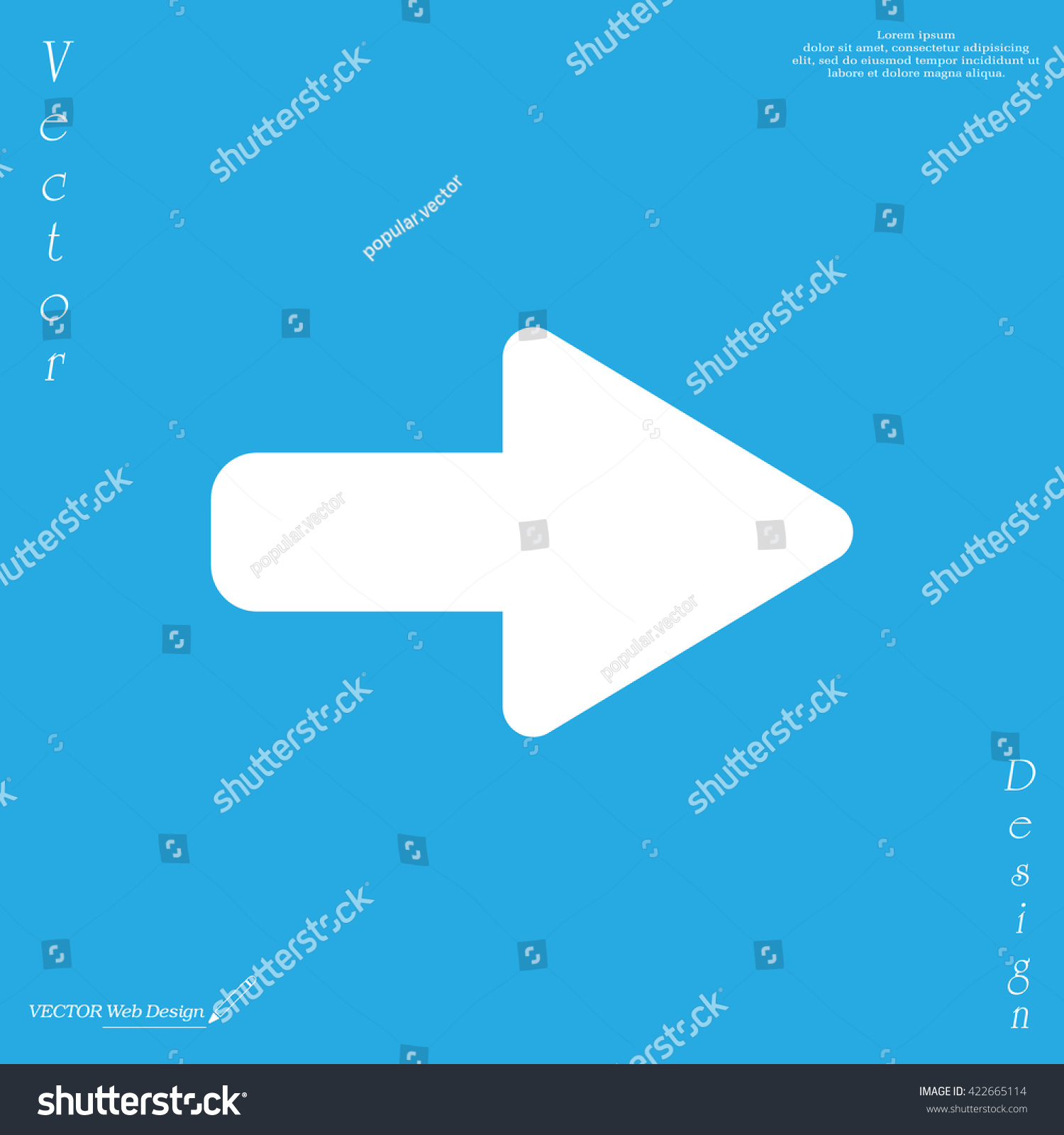 Right Arrow Symbol Icon Stock Vector (Royalty Free) 422665114 ...