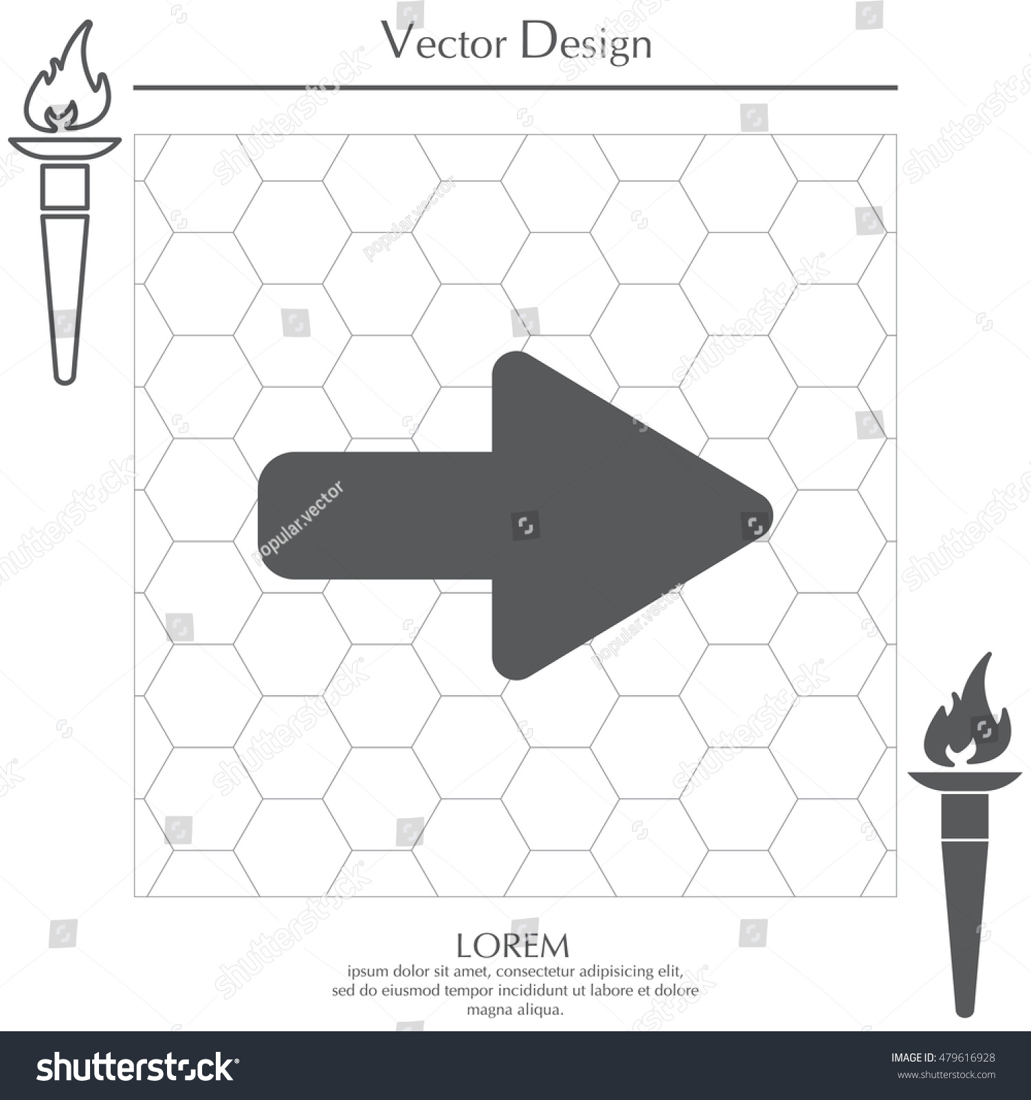 Right Arrow Symbol Icon Stock Vector (Royalty Free) 479616928 ...