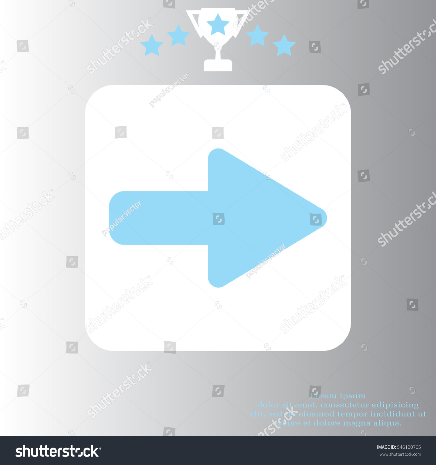 Right Arrow Symbol Icon Stock Vector (Royalty Free) 546100765 ...