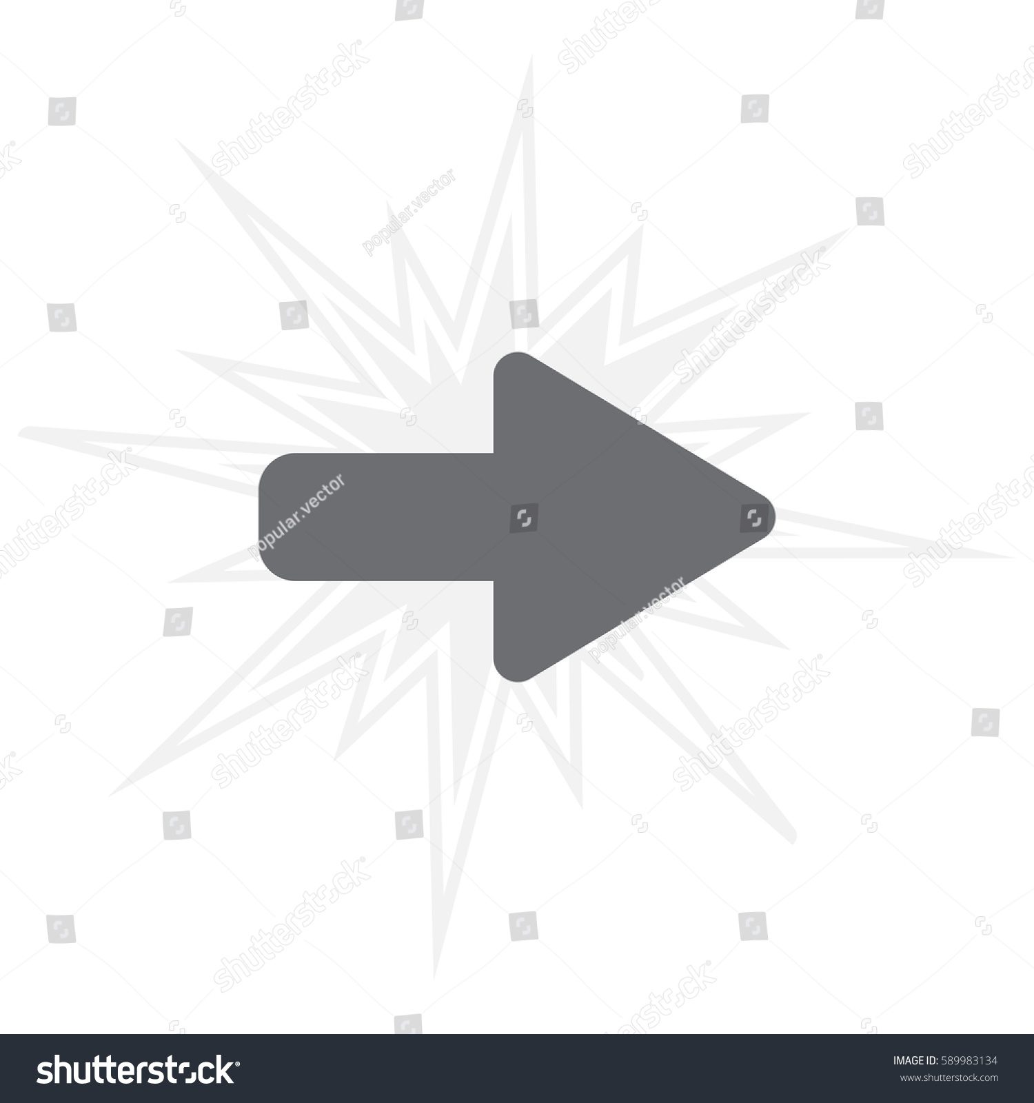 Right Arrow Symbol Icon Stock Vector (Royalty Free) 589983134 ...