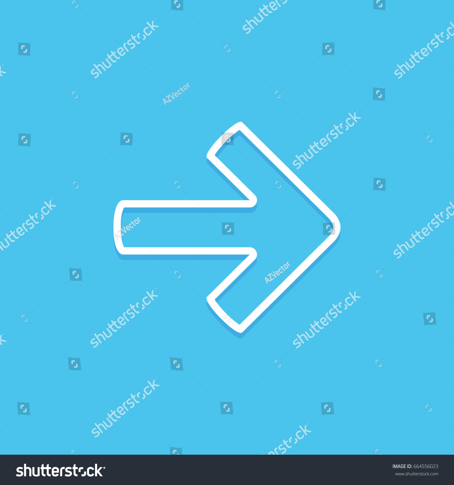 Vektor Stok Right Arrow Symbol Icon (Tanpa Royalti) 664556023 ...