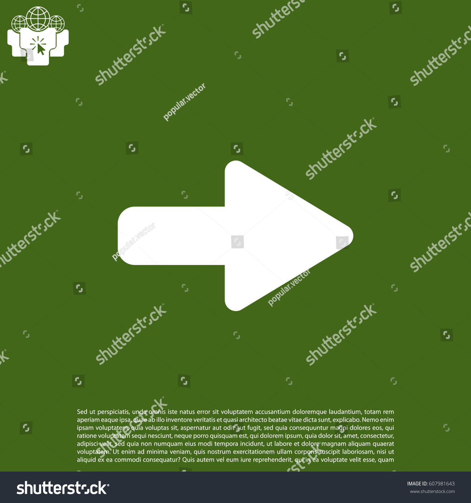 Right Arrow Symbol Icon Vector Illustration Stock Vector (Royalty Free ...