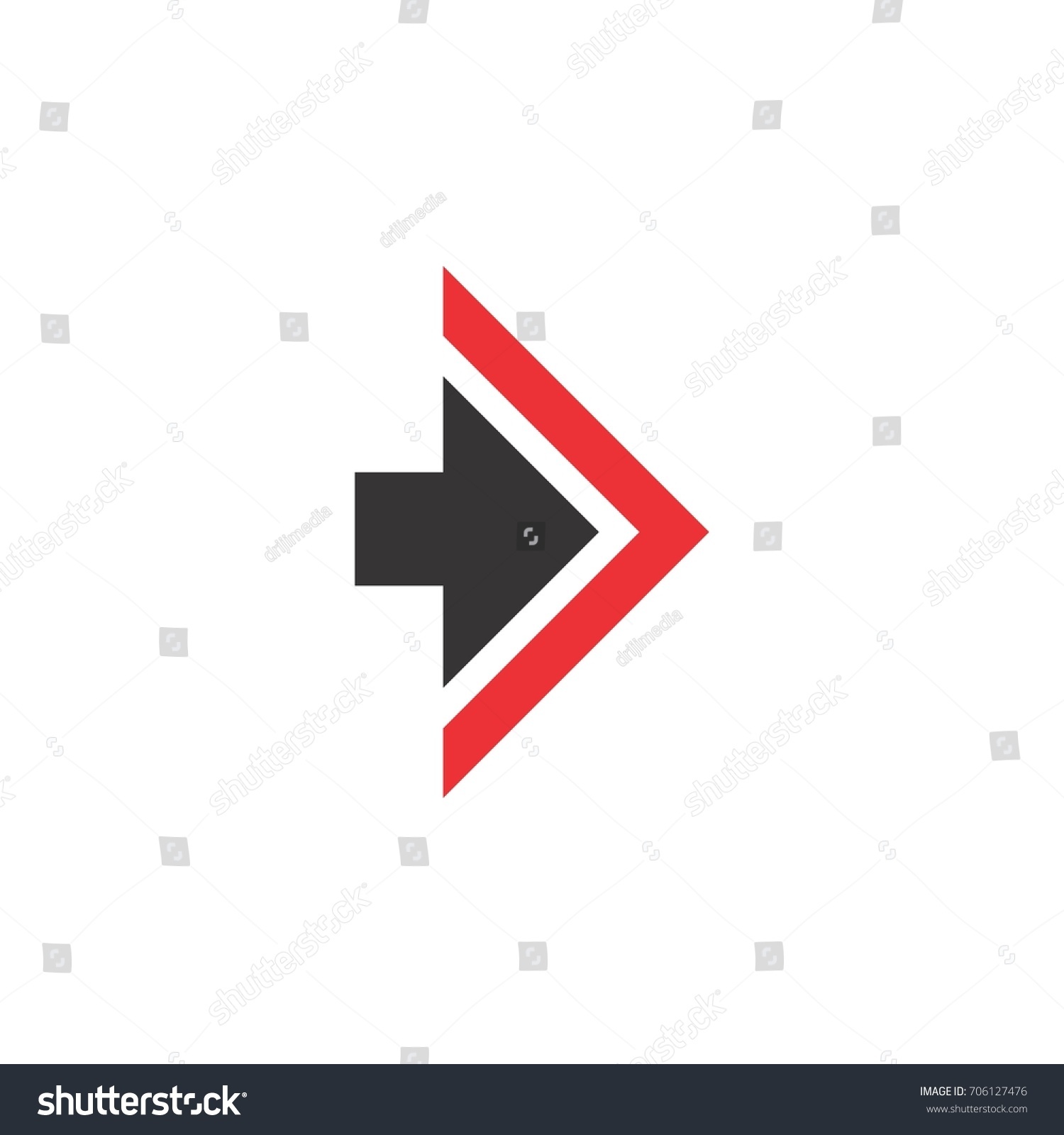 Right Direction Arrow Logo Design Vector Stock Vector (Royalty Free ...