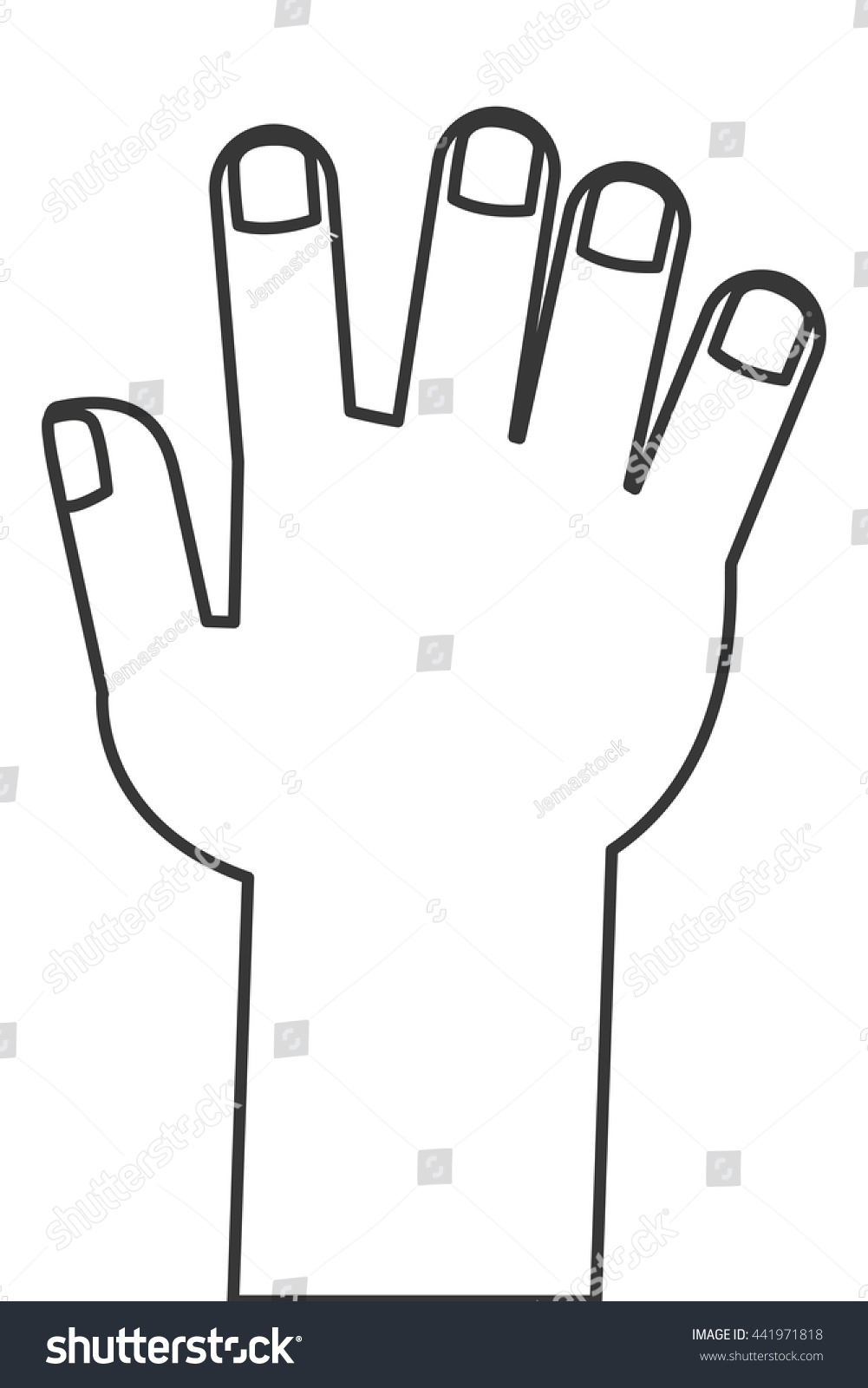 Right Hand Icon Stock Vector (Royalty Free) 441971818 | Shutterstock