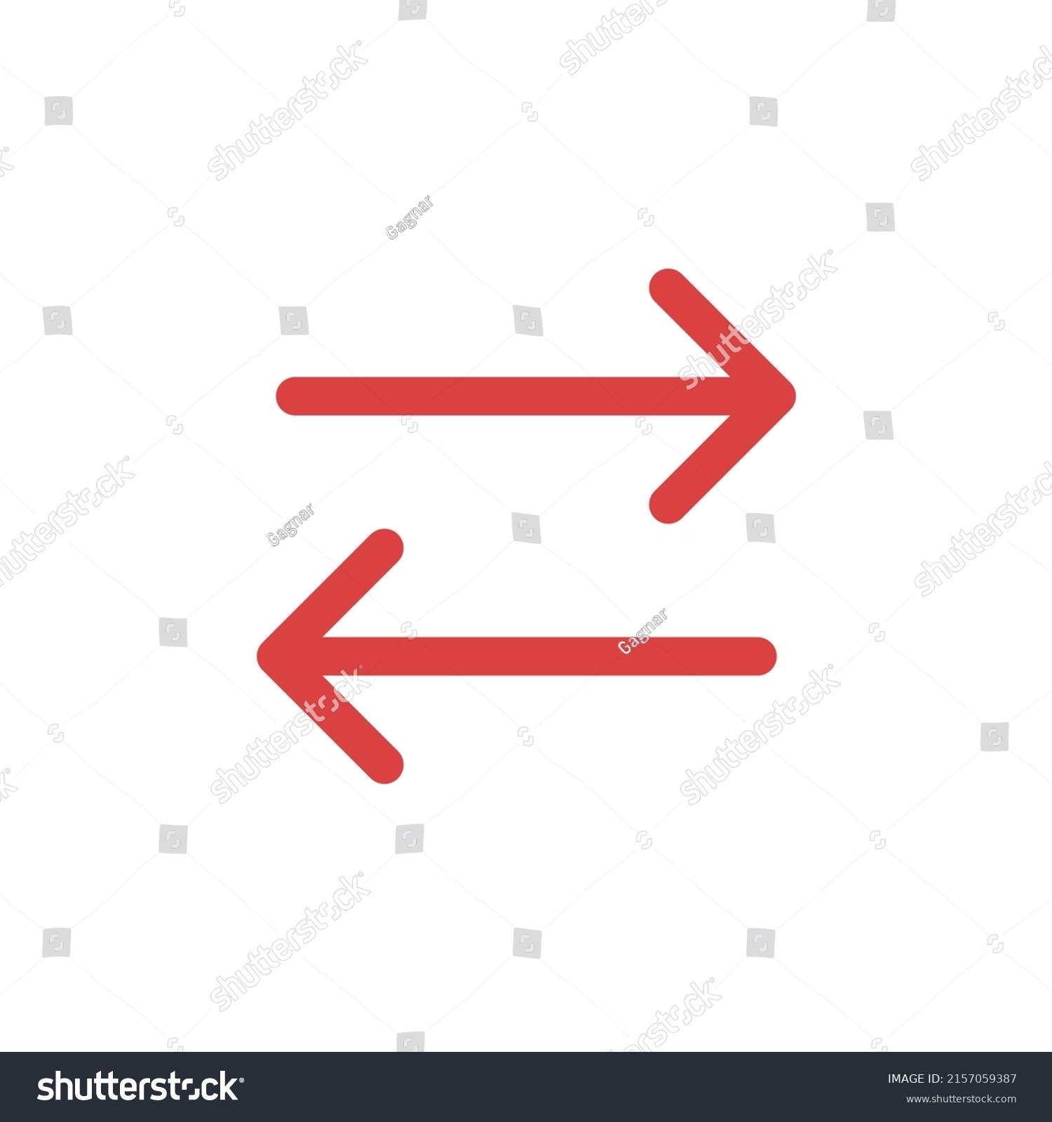 Right Left Arrow Vector Red Icon Stock Vector (Royalty Free) 2157059387 ...