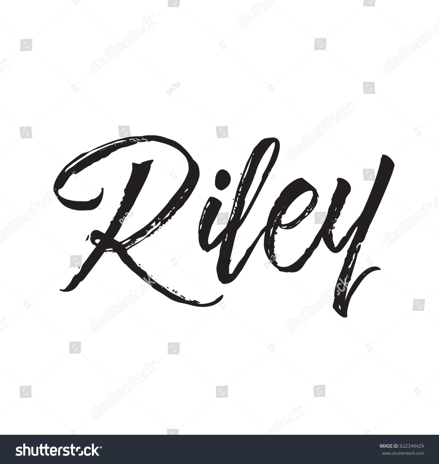 Riley Text Design Vector Calligraphy Typography: vector de stock (libre ...