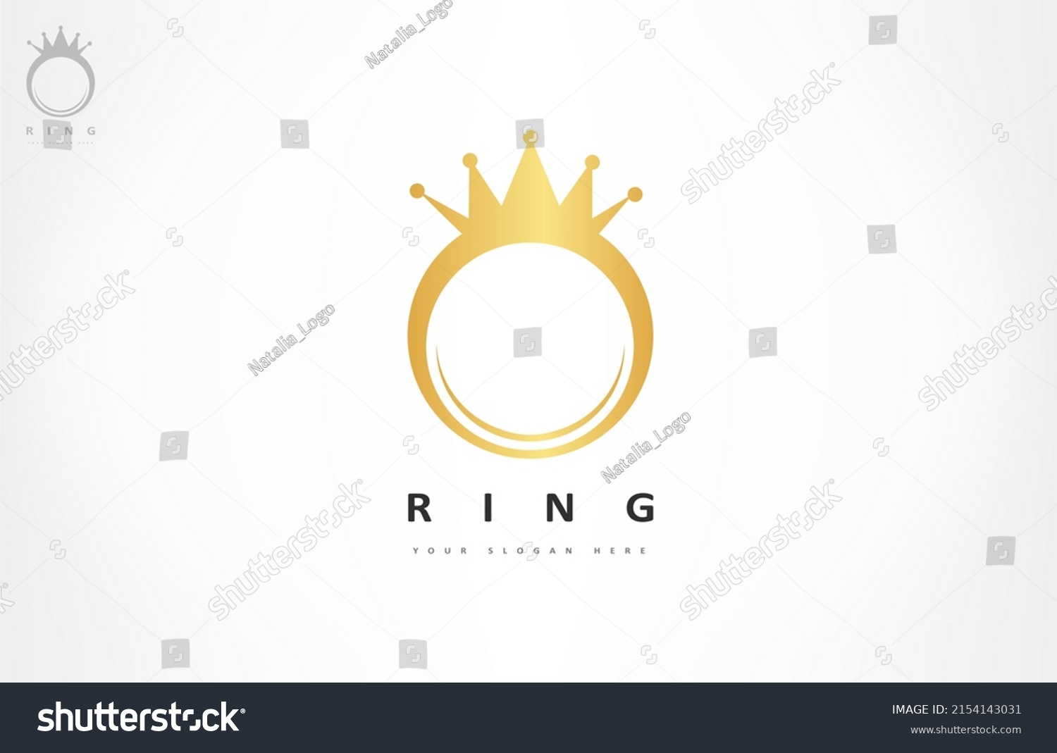 Ring Logo Vector Jewelry Design Stock Vector (Royalty Free) 2154143031 ...