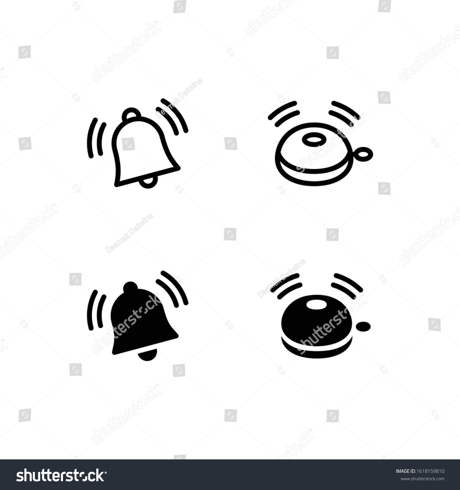 Ringer Icon Logo Vector Symbol Bell: vector de stock (libre de regalías ...