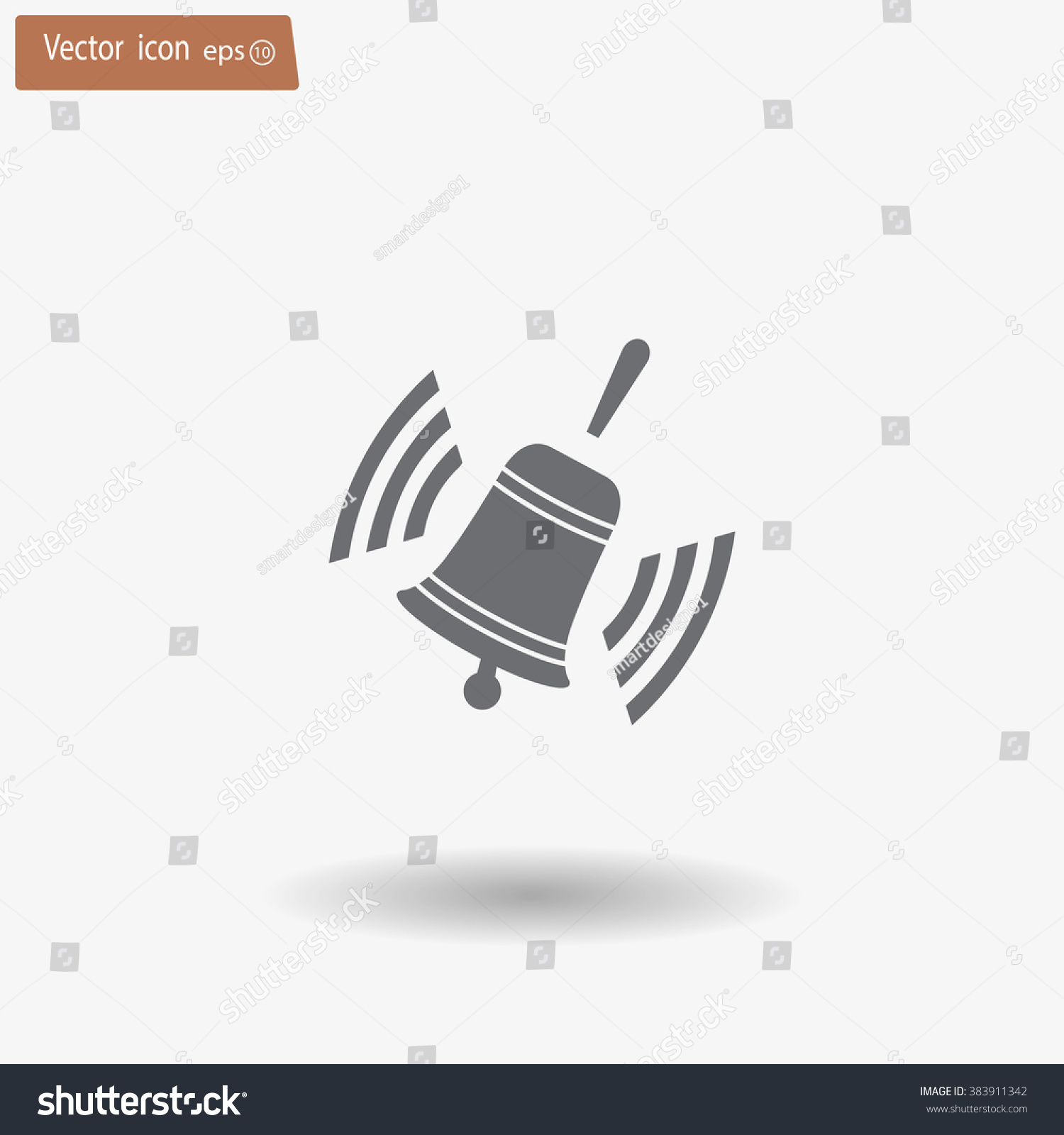 Ringing Bell Icon Stock Vector (Royalty Free) 383911342 | Shutterstock