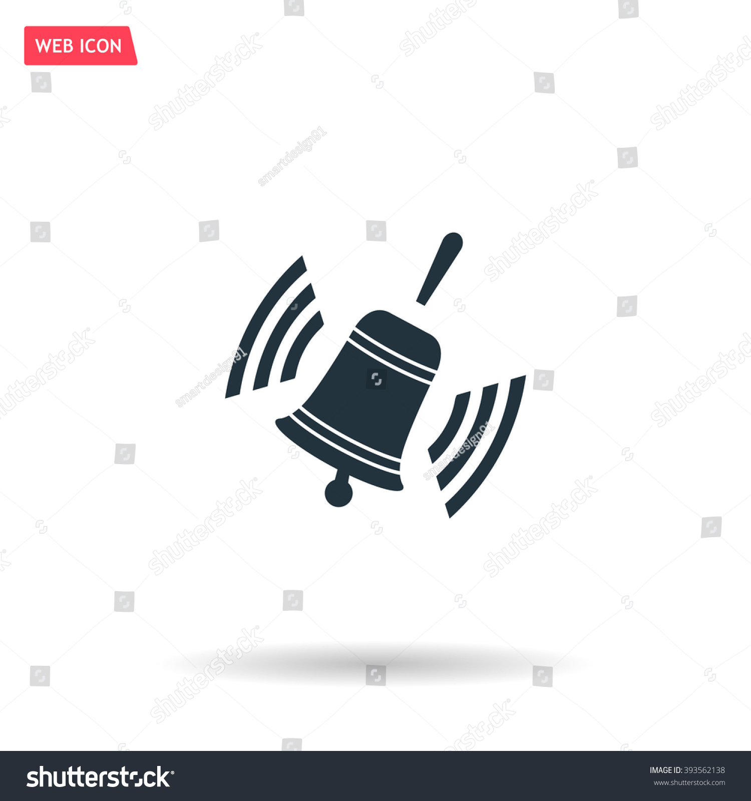 Ringing Bell Icon Stock Vector (Royalty Free) 393562138 | Shutterstock