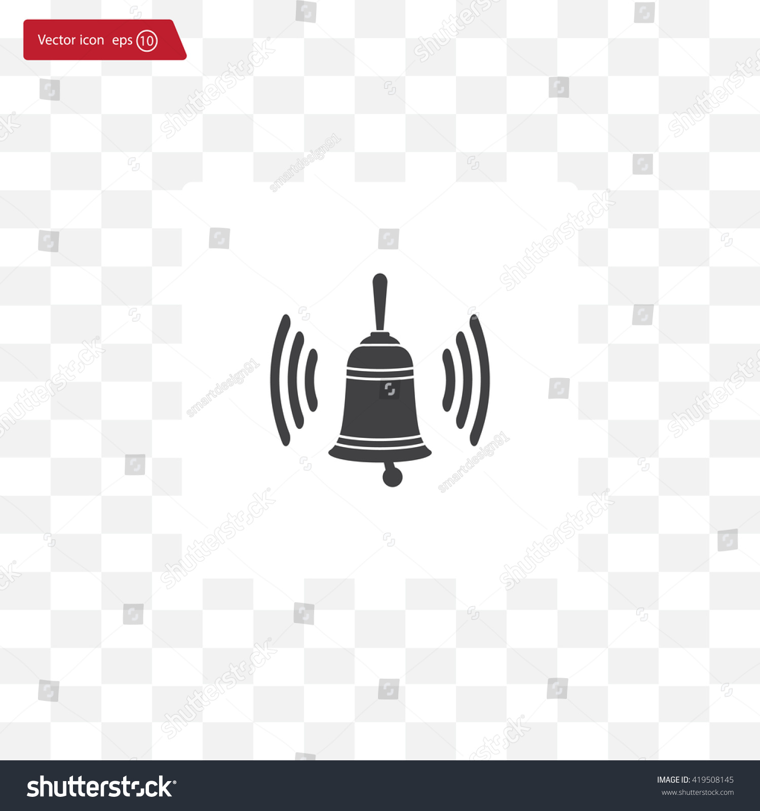 Ringing Bell Icon Stock Vector (Royalty Free) 419508145 | Shutterstock