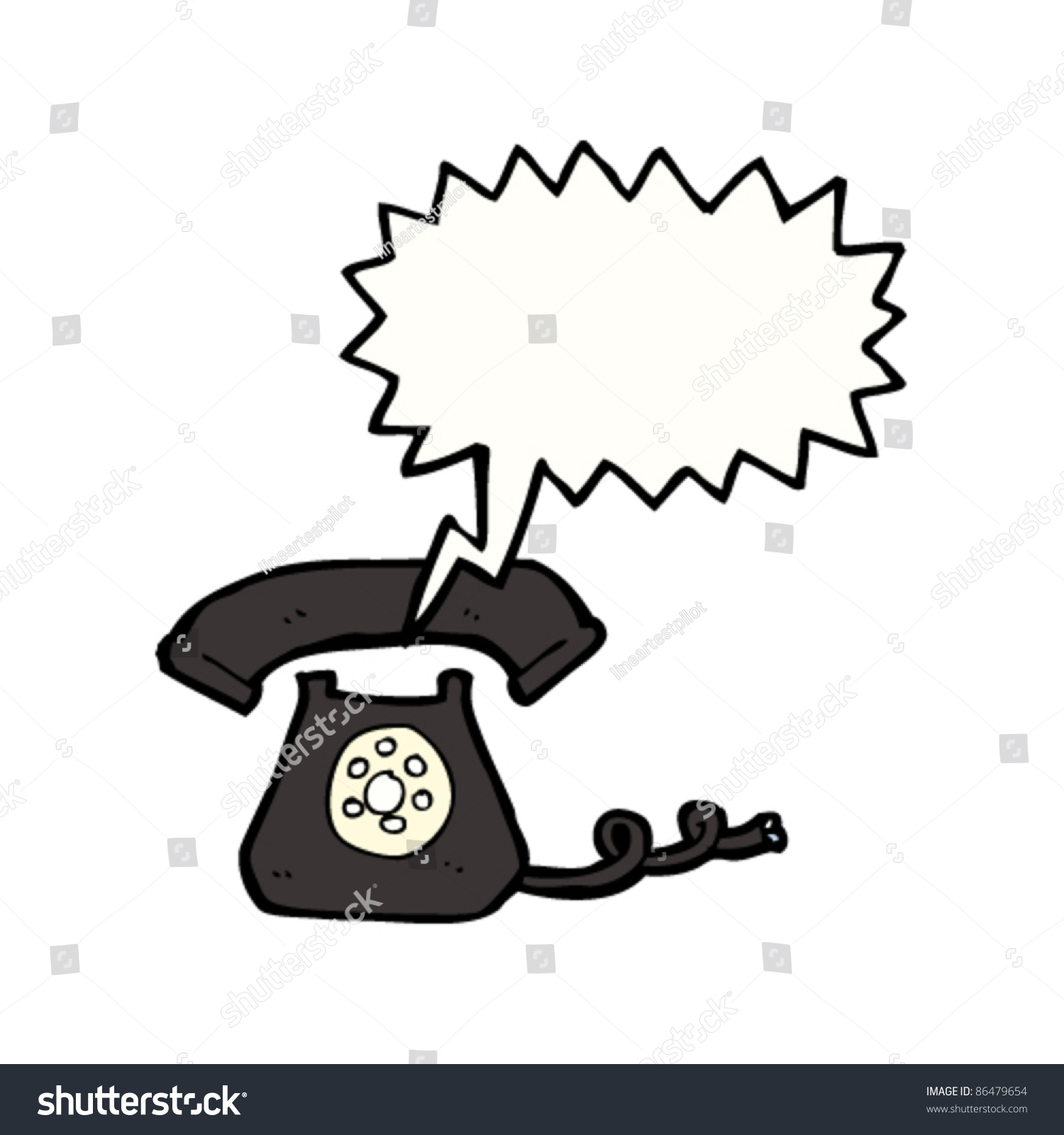 Ringing Telephone Cartoon Stock Vector (Royalty Free) 86479654 ...