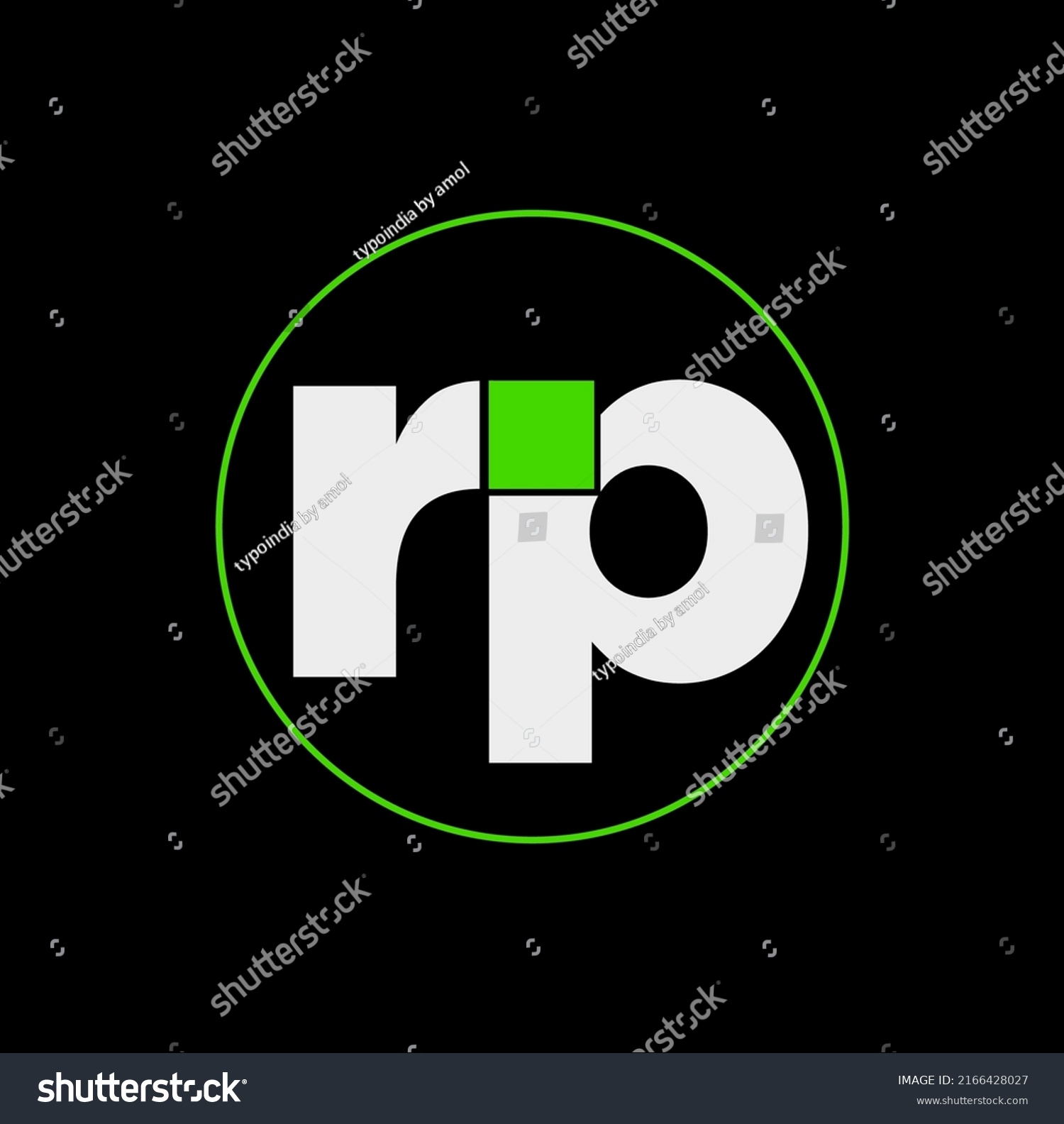 Rip Brand Monogram Green Pixel Rip Stock Vector (Royalty Free ...