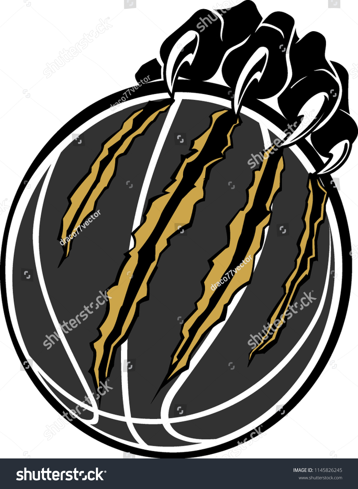 Rip Clawed Basketball Stock Vector (Royalty Free) 1145826245 | Shutterstock