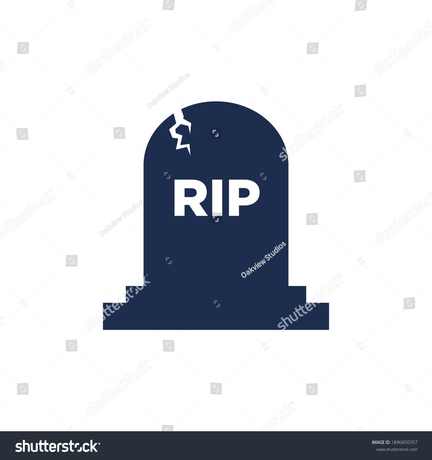 Rip Gravestone Vector Graphic Icon Stock Vector (Royalty Free ...