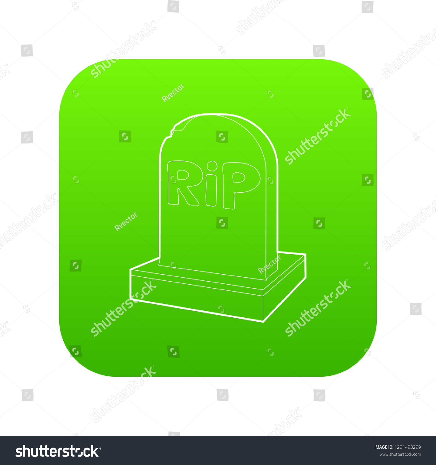 Rip Icon Green Vector Isolated On Stock Vector (Royalty Free ...