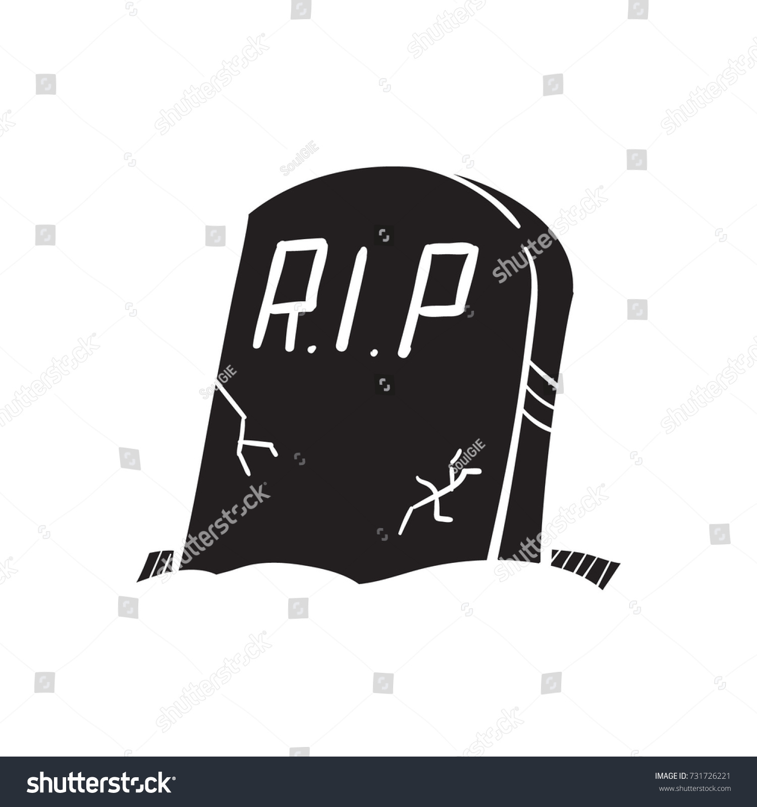 Rip Tombstone Vector Cartoon Stock Vector (Royalty Free) 731726221 ...