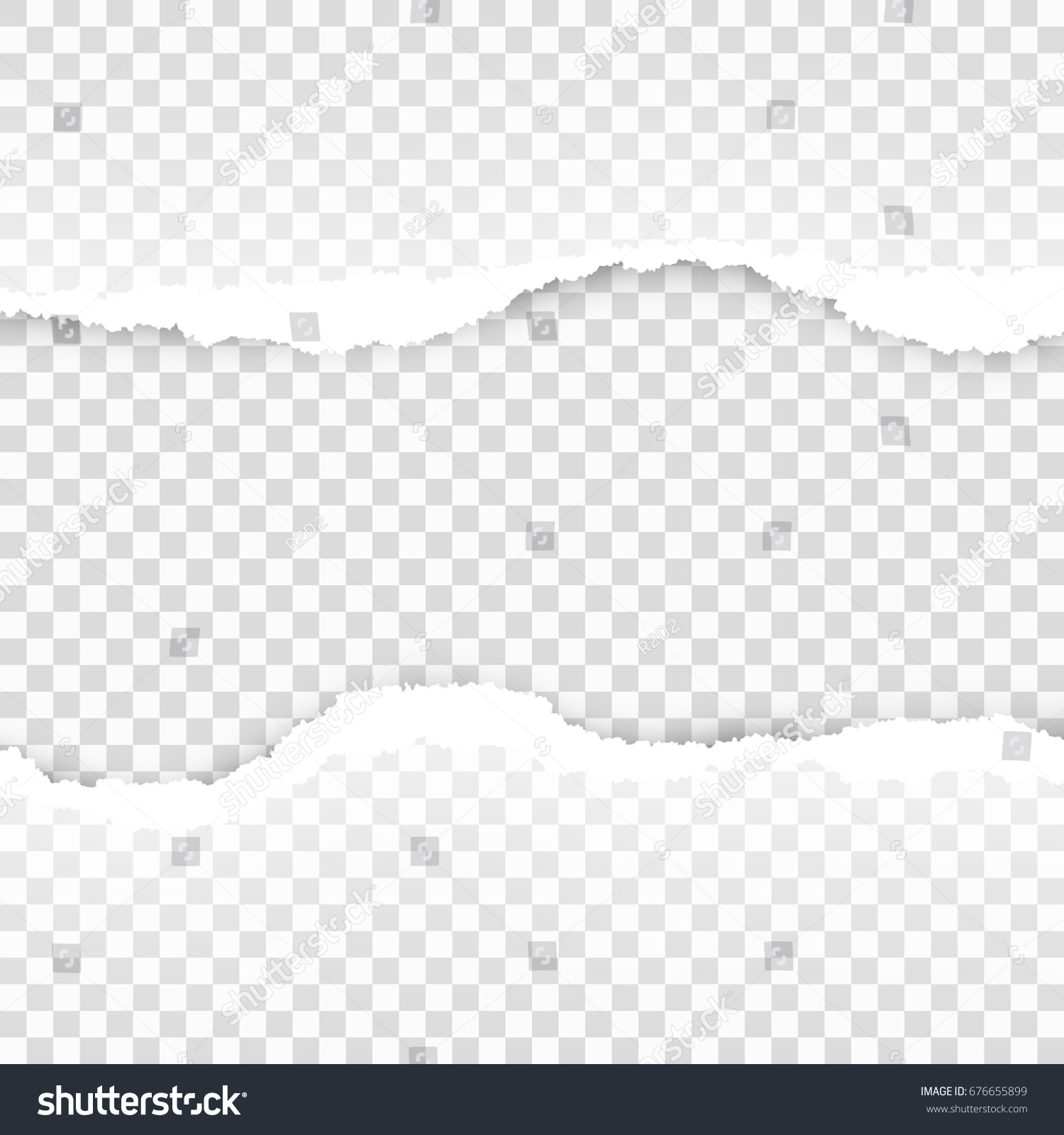 Ripped Paper Transparent Template Includes Eps Stock Vector (Royalty ...