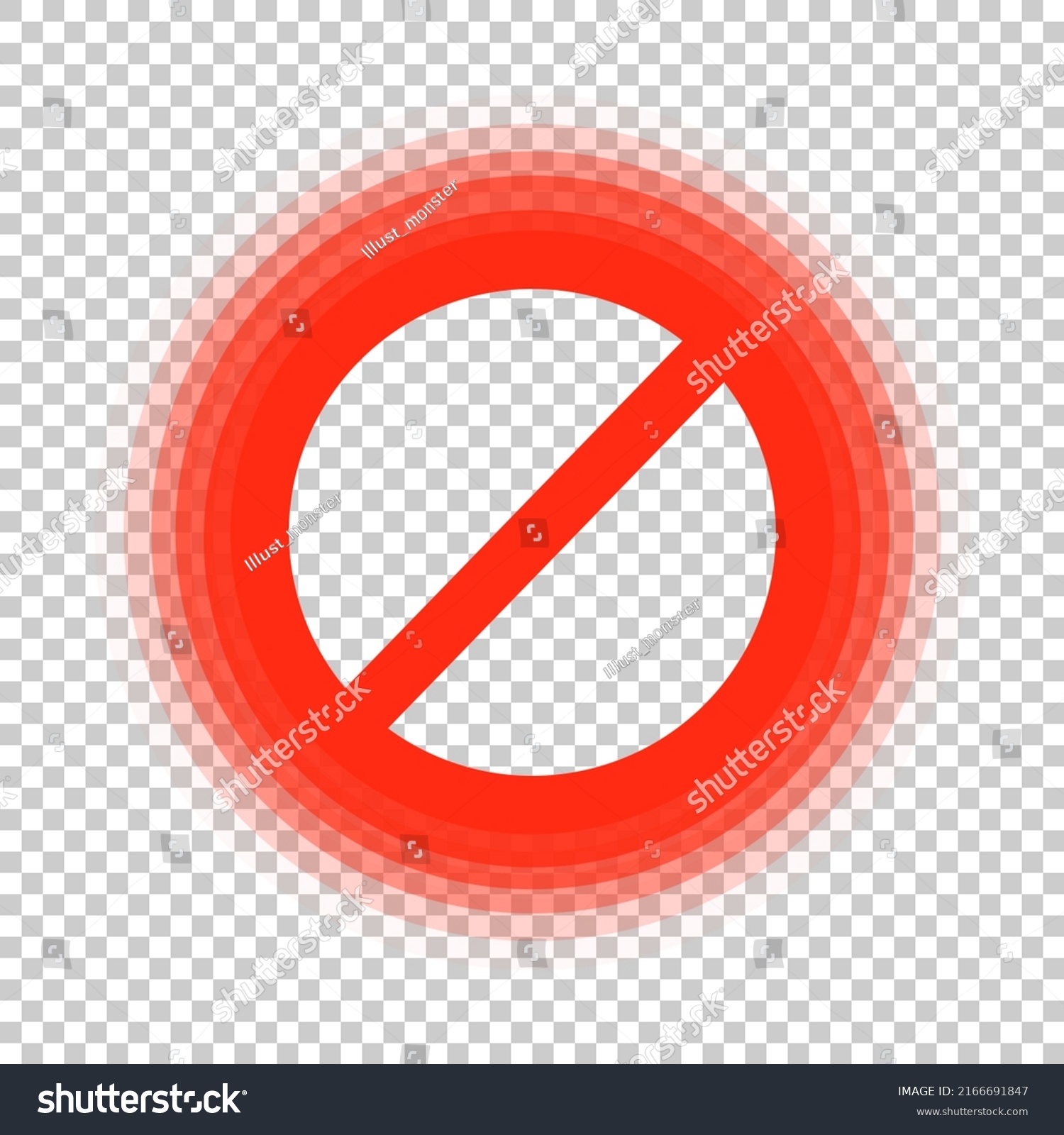 Rippled Stop Mark Prohibition Warning Vector Stock Vector (Royalty Free ...
