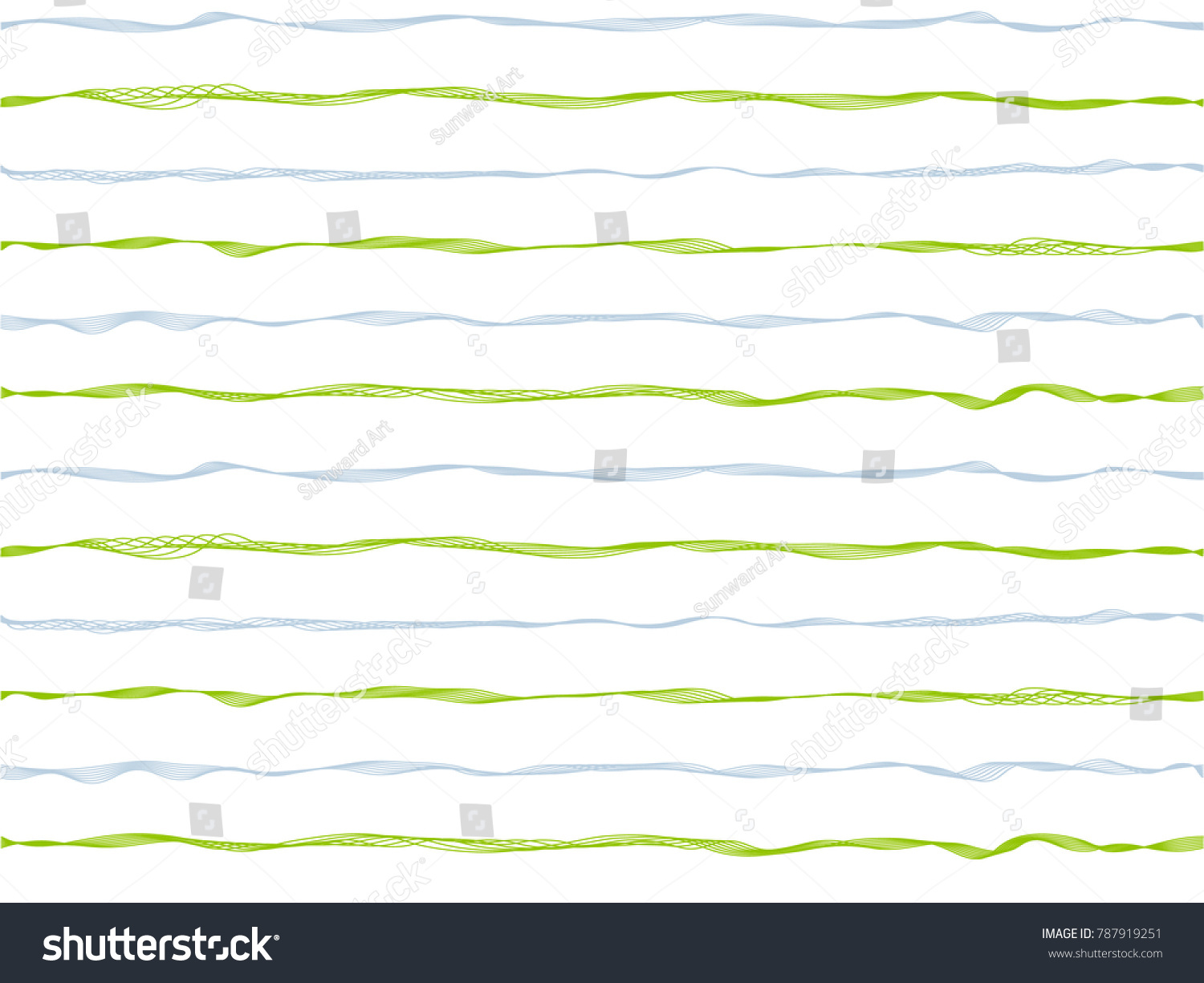 Rippling Curved Stripes Horizontal Lines Vector Stock Vector (Royalty ...
