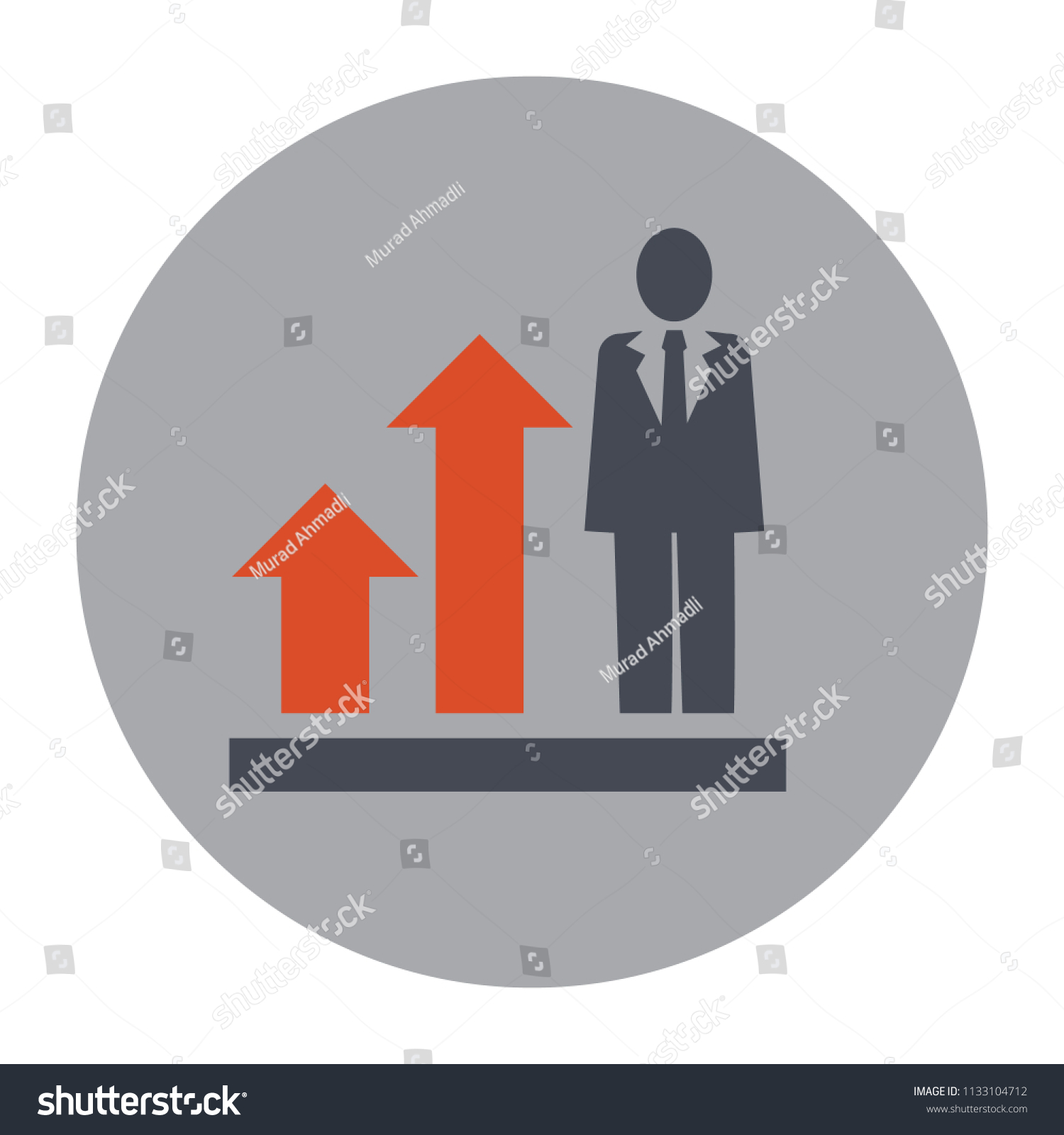 Rise Man Vector Icon Stock Vector (Royalty Free) 1133104712 | Shutterstock