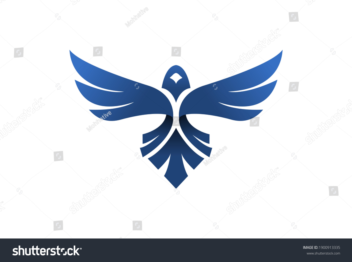 Rising Eagle Illustration Vector Bird Logo Stock Vector (Royalty Free ...