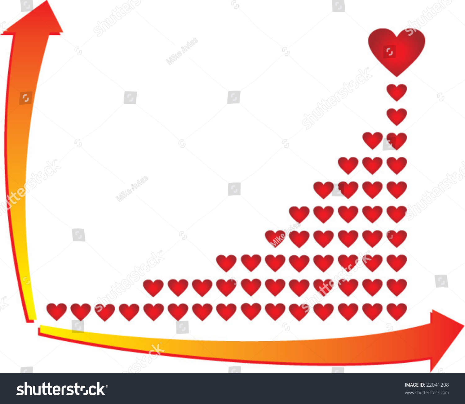 Rising Love Vector Diagram Stock Vector (Royalty Free) 22041208 ...