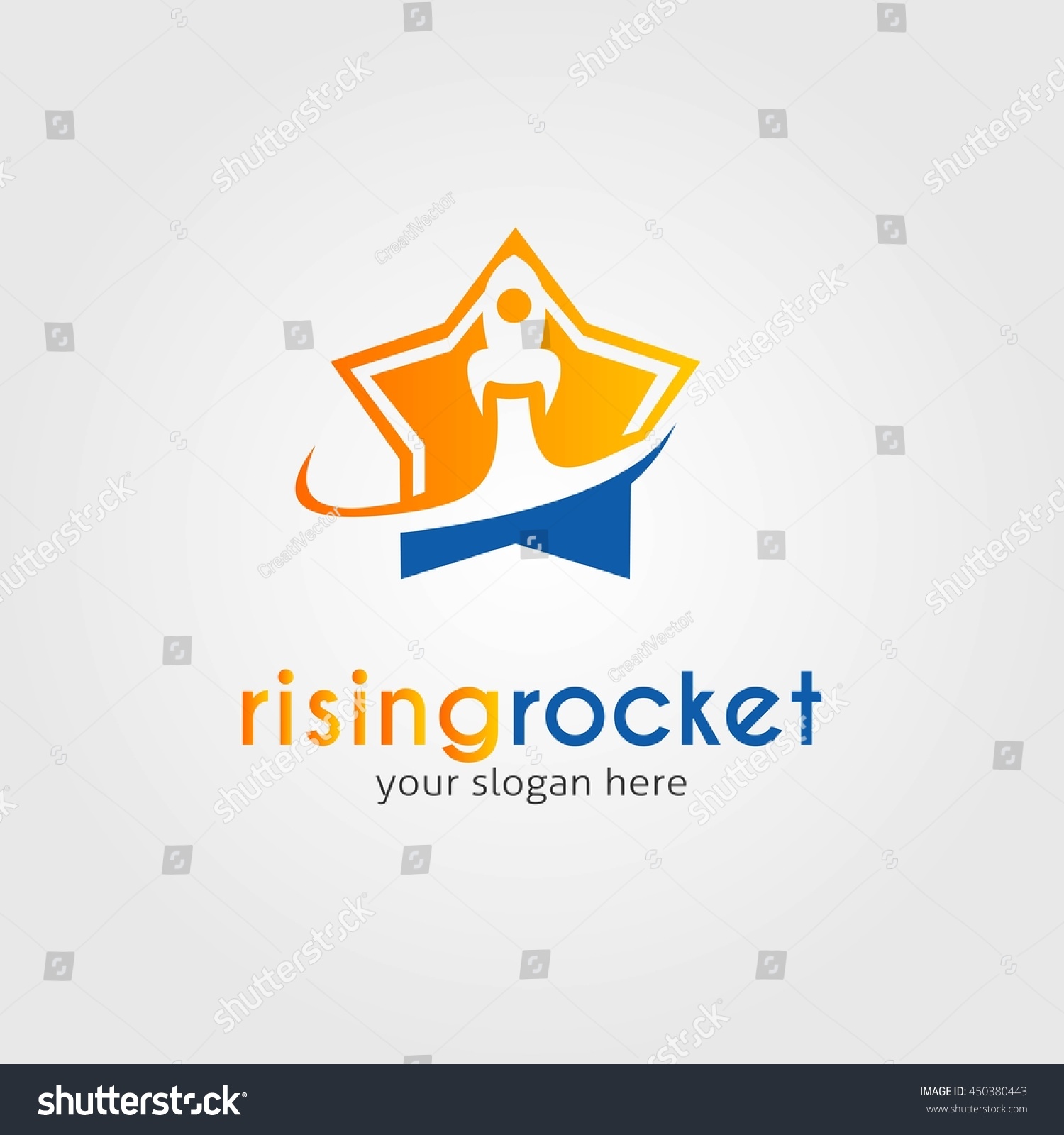 Rising Rocket Logo Design Template Vector Stock Vector (Royalty Free ...
