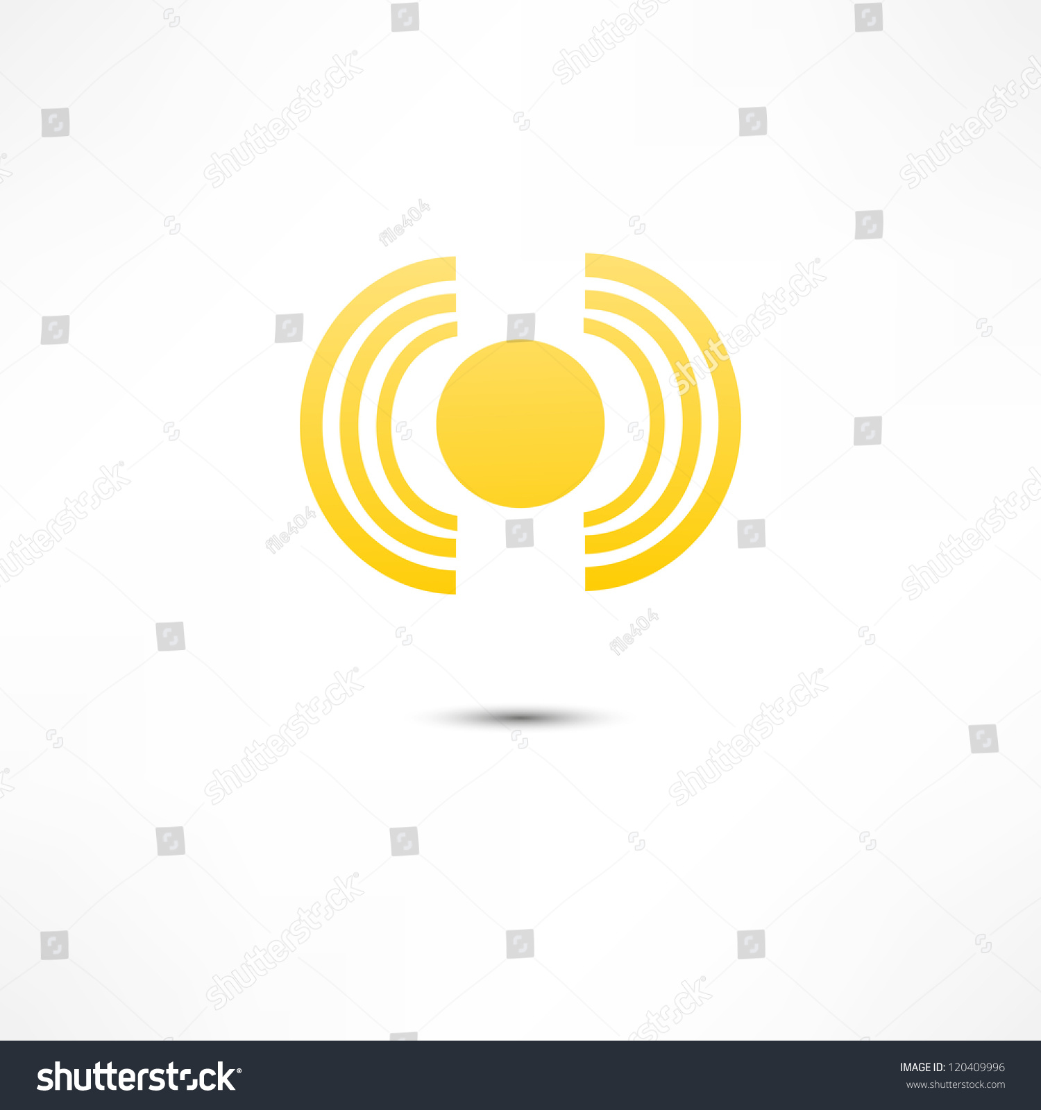Rising Sun Vector Illustration Stock Vector (Royalty Free) 120409996 ...