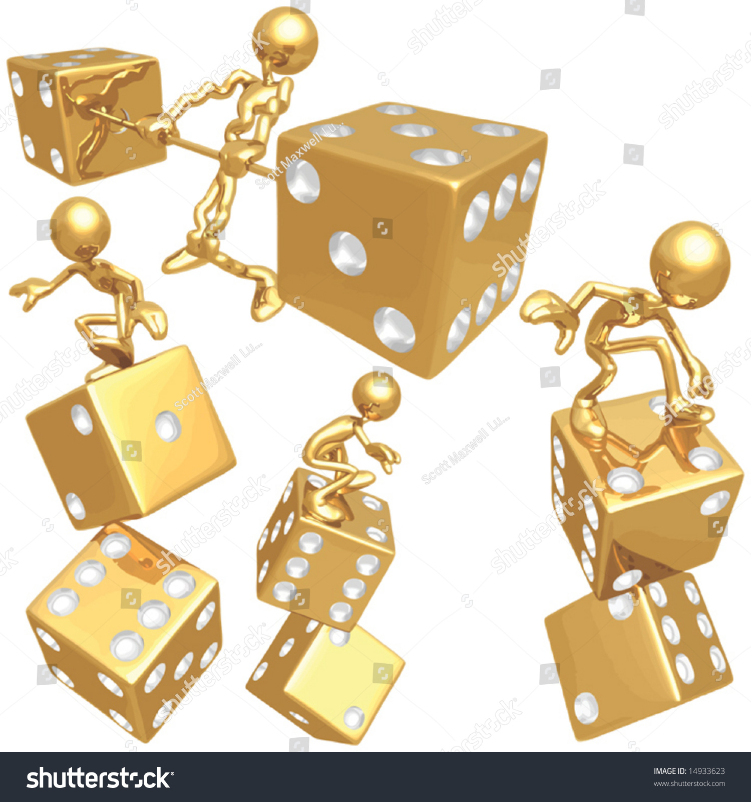 Risk Dice Concepts Heavy Gamble Stock Vector (Royalty Free) 14933623