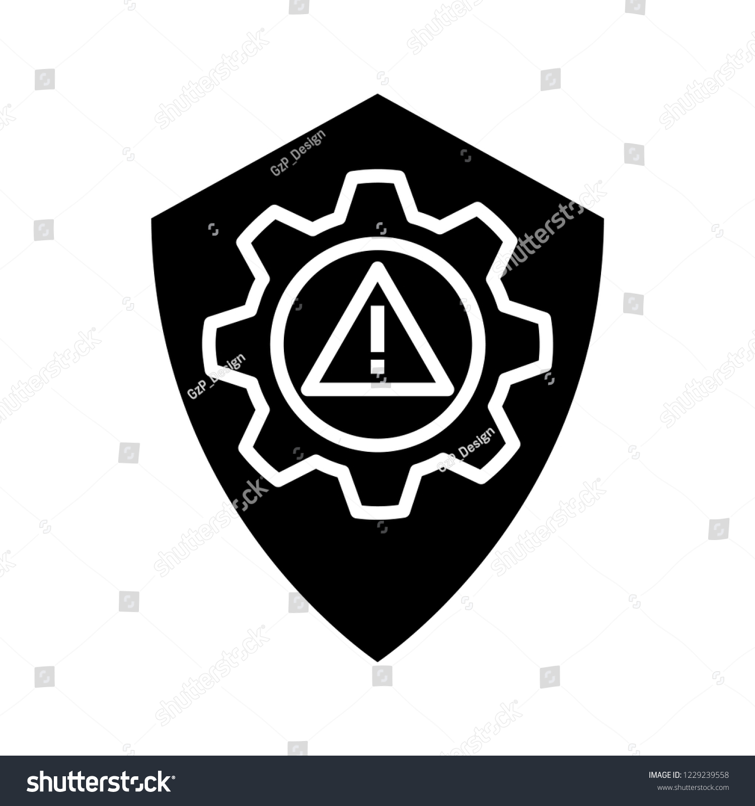 Risk Icon Vector Illustration Stock Vector (Royalty Free) 1229239558 ...