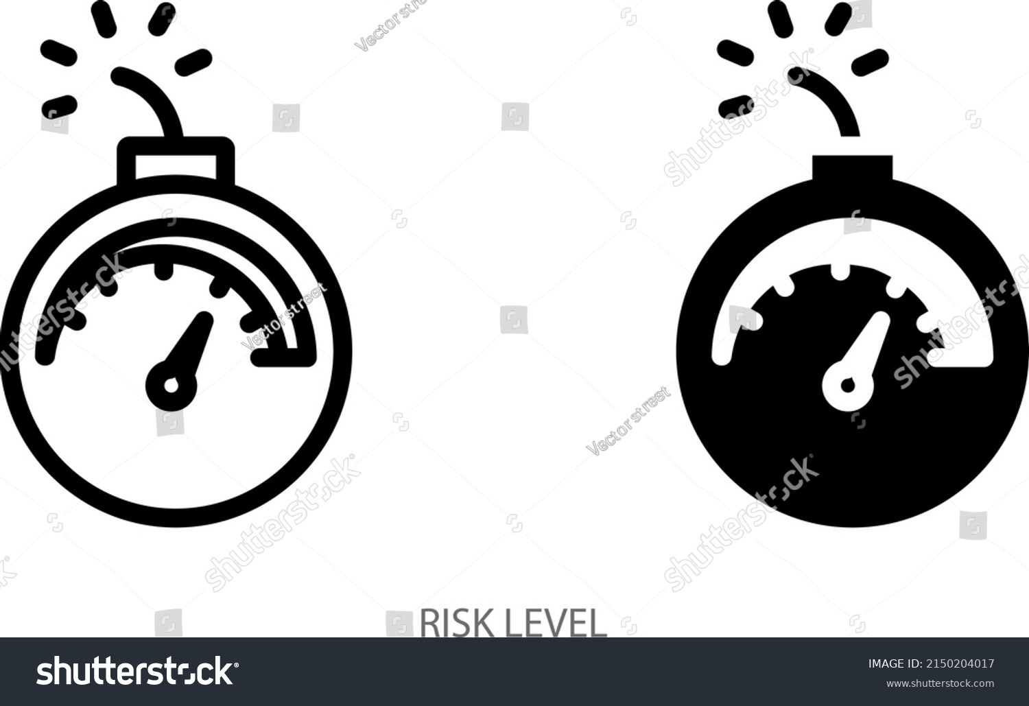 Risk Level Icon Vector Illustration Stock Vector (Royalty Free ...