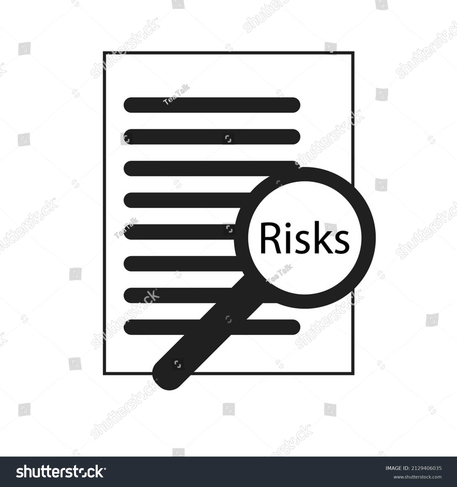 Risk Word Magnifying Glass Concept Paperwork Stock Vector (Royalty Free ... Risk Word Magnifying Glass Concept Paperwork Stock Vector (Royalty Free ...