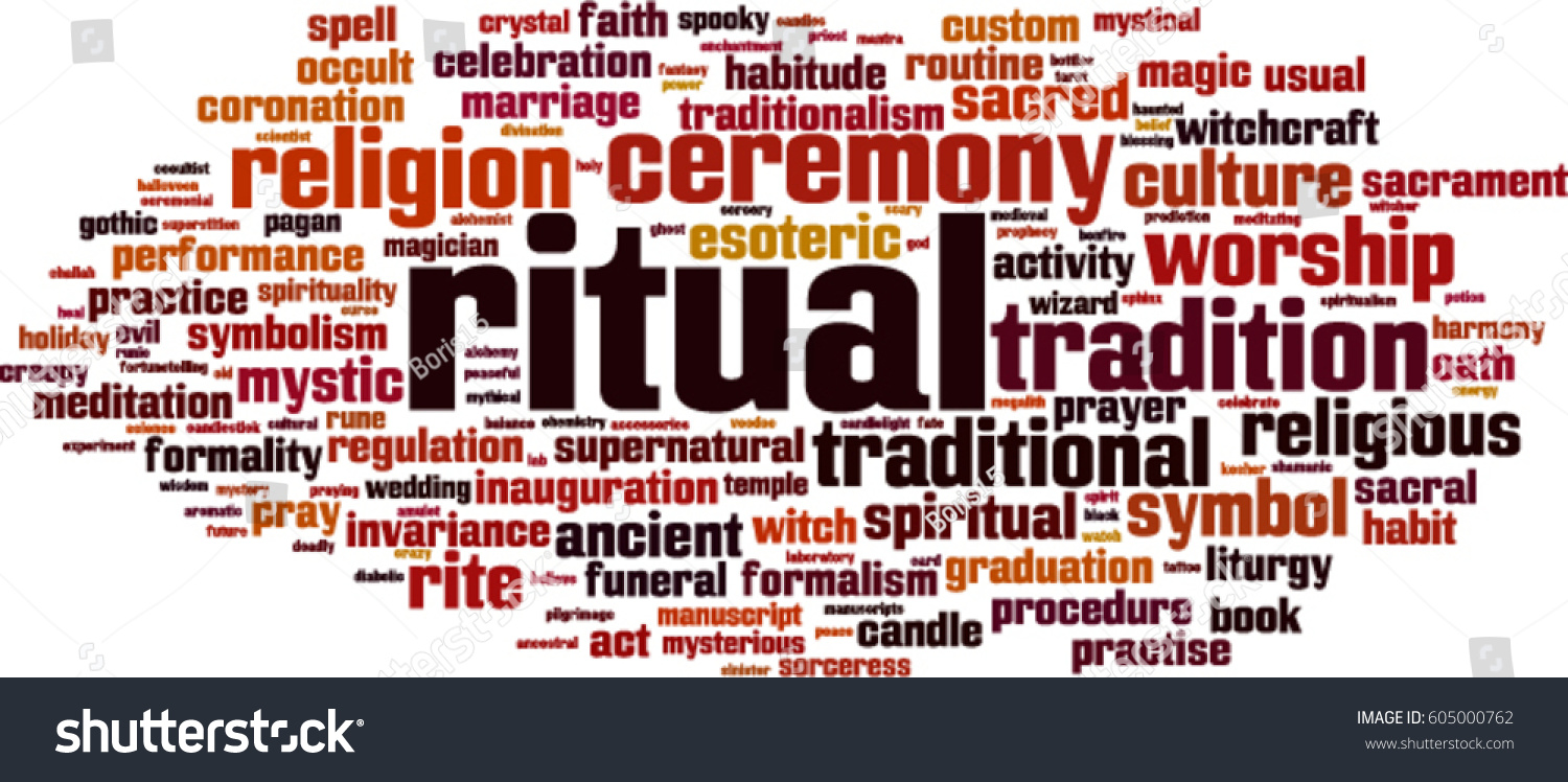 Ritual Word Cloud Concept Vector Illustration: เวกเตอร์สต็อก (ปลอดค่า ...