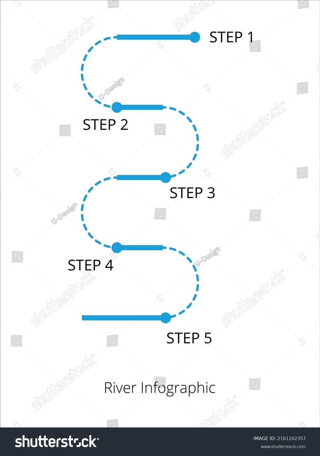 River Infographic Business Presentation Element Vector Stock Vector ...