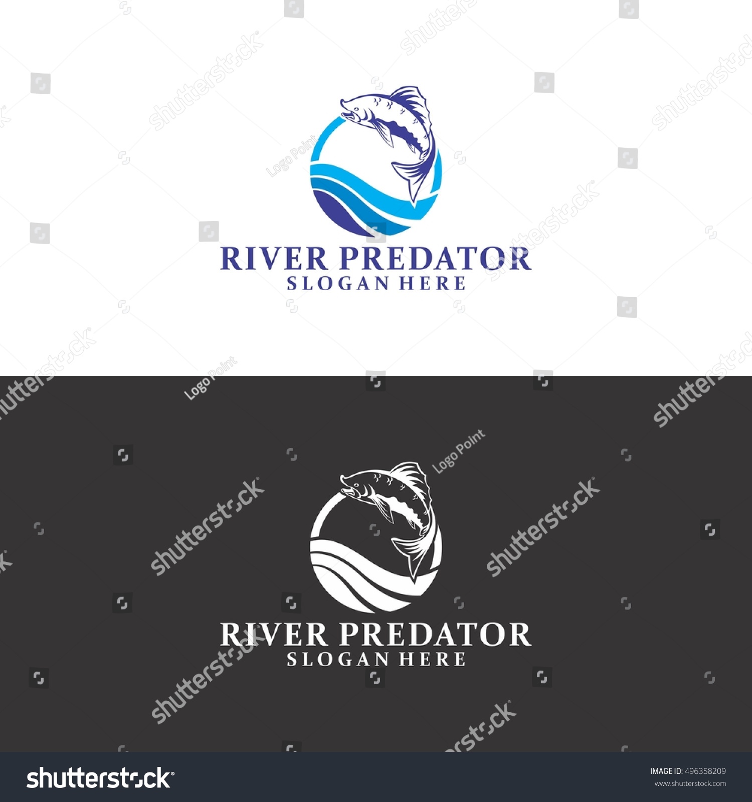River Predator Logo Vector Stock Vector (Royalty Free) 496358209 ...