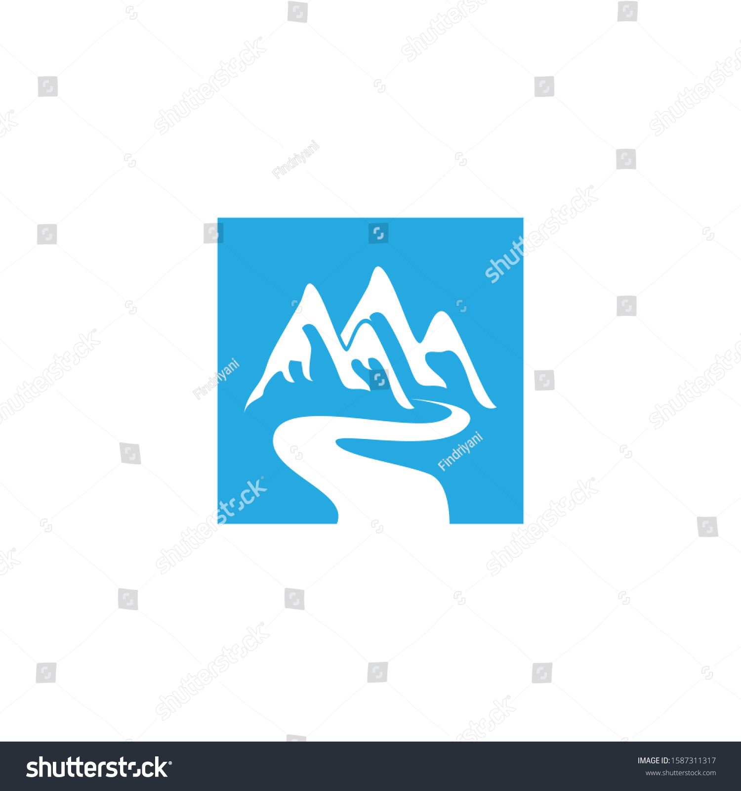 River Vector Icon Illustration Design Stock Vector (Royalty Free ...