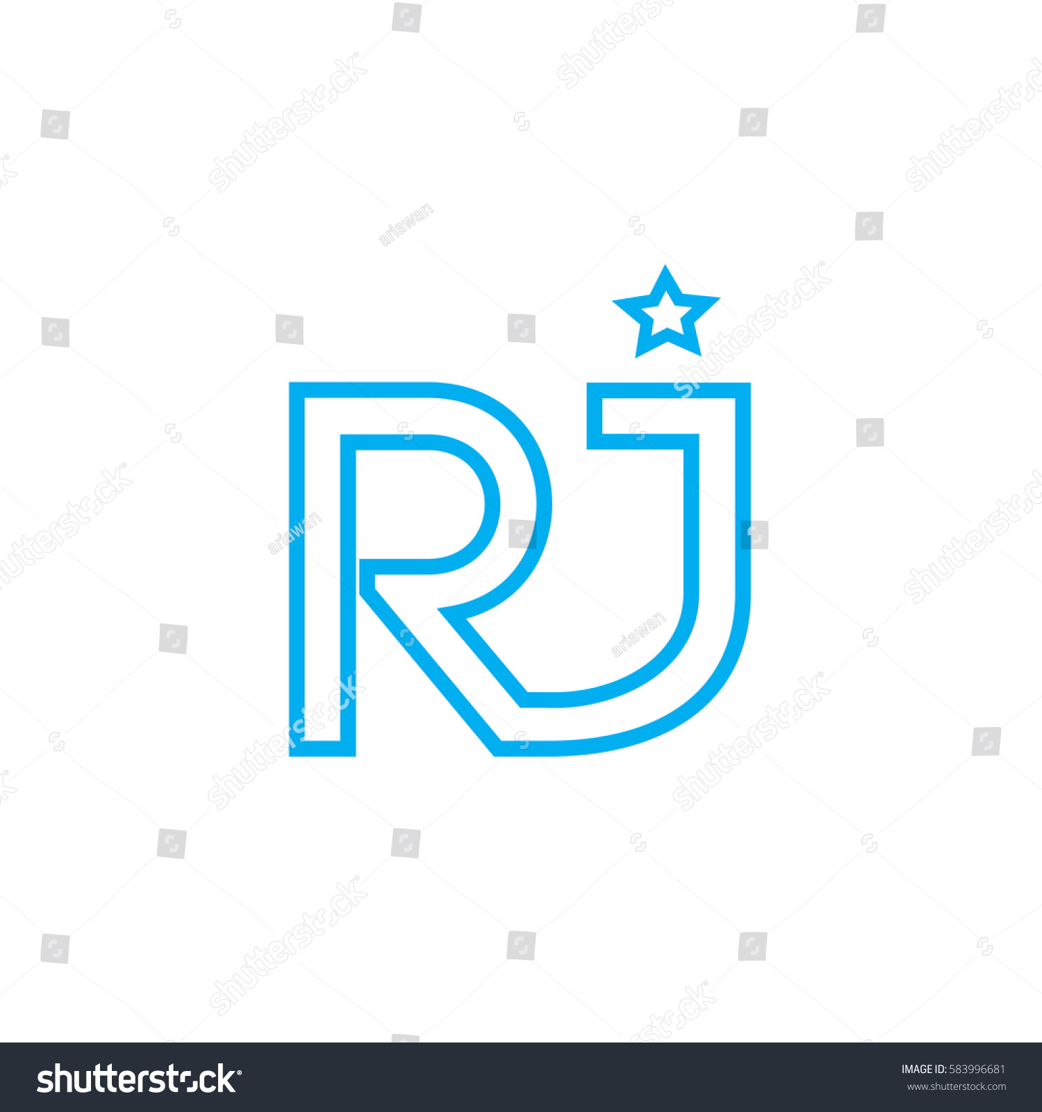 Rj Logo Stock Vector 583996681 - Shutterstock