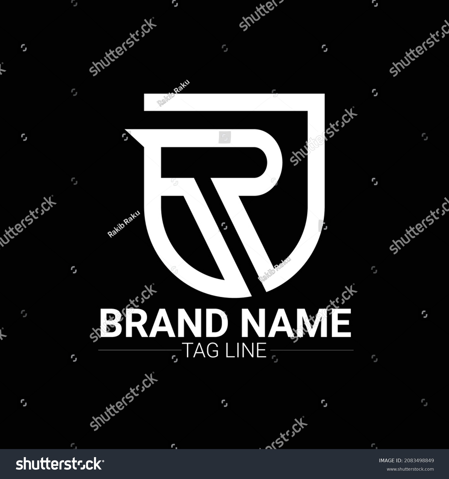 Rj Monogram Logo Design Concept Stock Vector (Royalty Free) 2083498849 ...