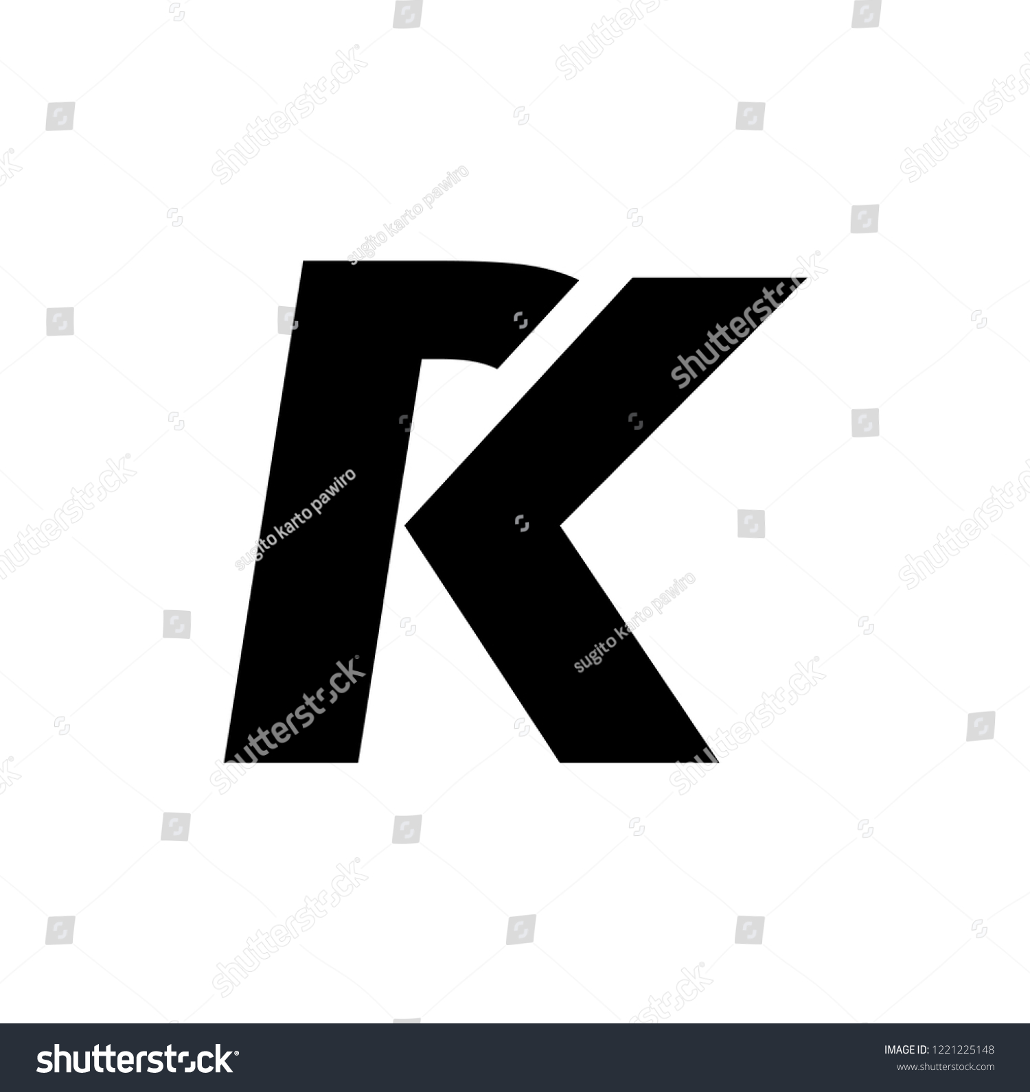 Rk Letter Vector Logo Stock Vector (Royalty Free) 1221225148