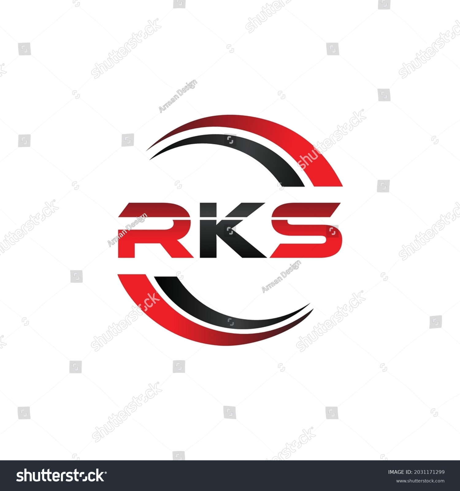Rks Monogram Initial Letters Logo Design Stock Vector (Royalty Free ...