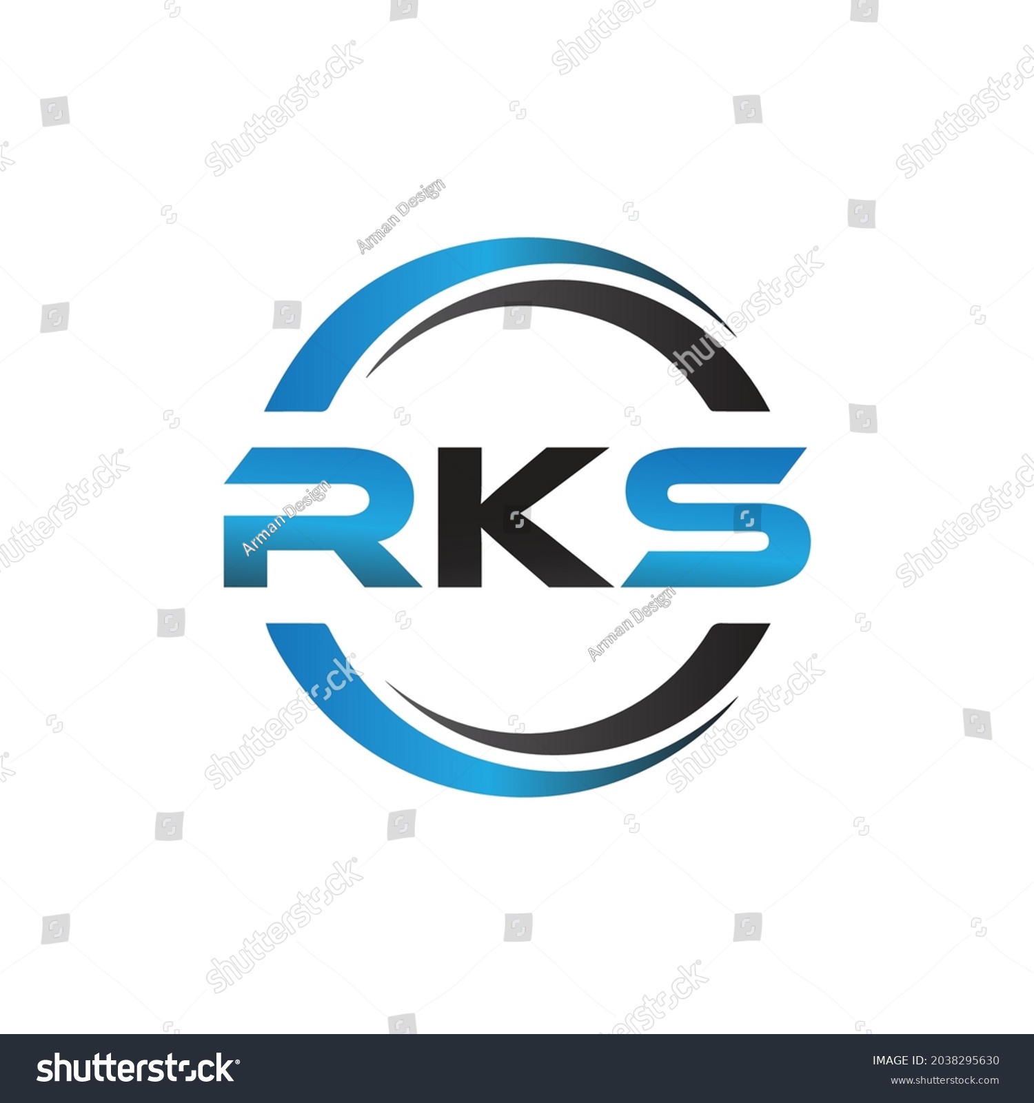 Rks Monogram Initial Letters Logo Design Stock Vector (Royalty Free ...