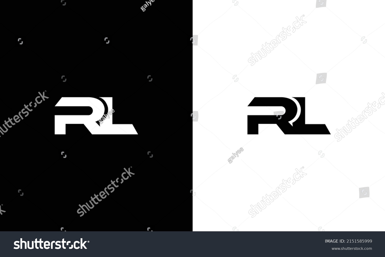 Rl Letter Logo Initial Simple Concept Stock Vector (Royalty Free ...