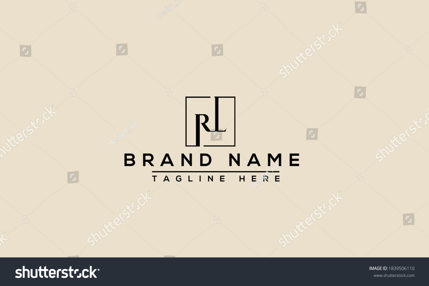 Rl Logo Design Template Vector Graphic Stock Vector (Royalty Free ...