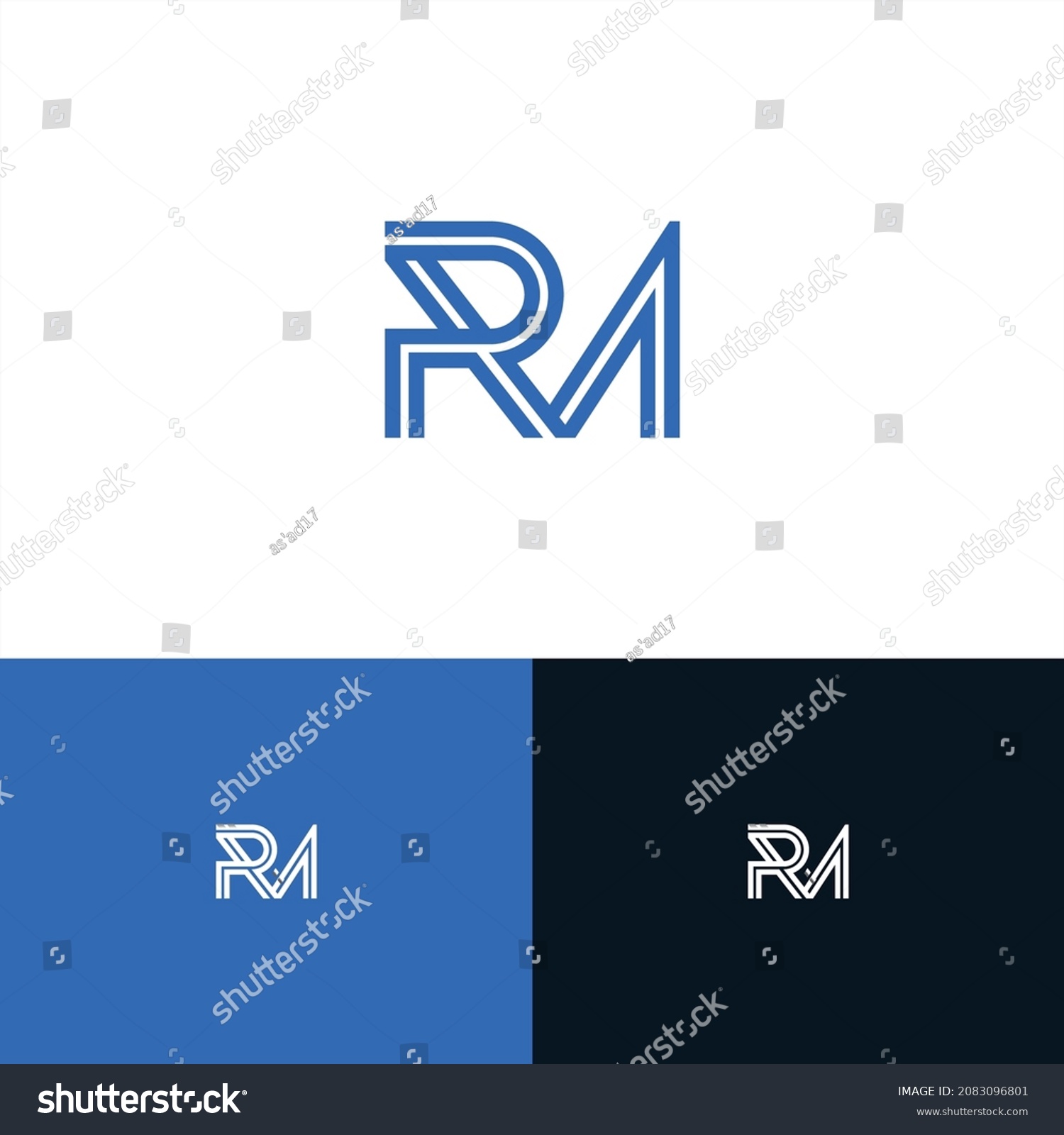 Rm Logo Initial Letter Design Template Stock Vector (Royalty Free ...