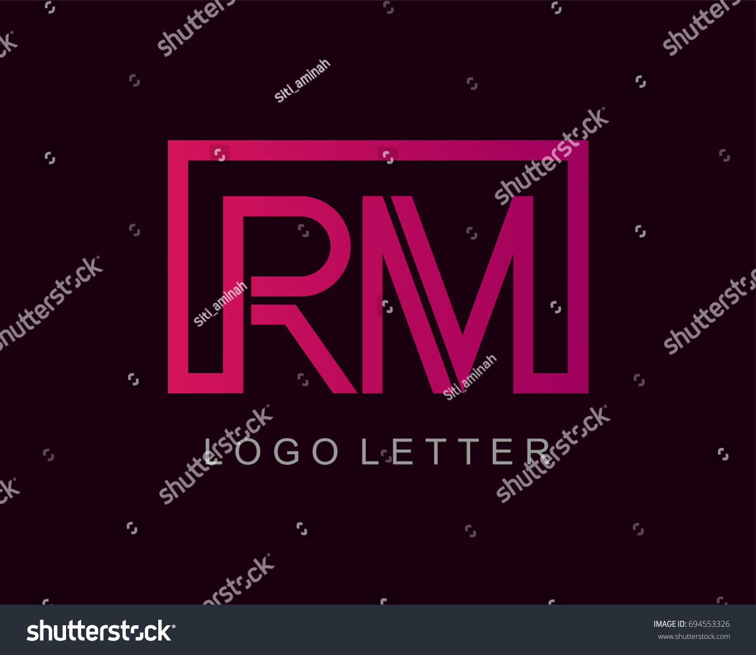 Rm Logo Letter Design Vector Box Stock Vector (Royalty Free) 694553326